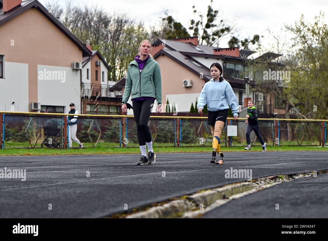Non Exclusive: LVIV, UKRAINE - APRIL 04, 2024 - A 12-year-old Ukrainian ...