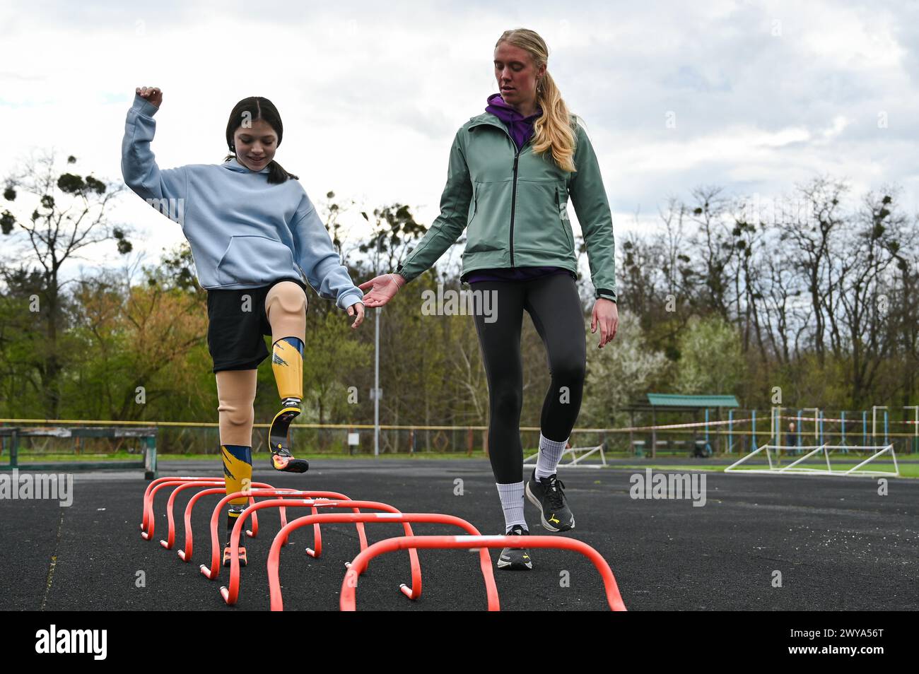 Non Exclusive: LVIV, UKRAINE - APRIL 04, 2024 - A 12-year-old Ukrainian ...