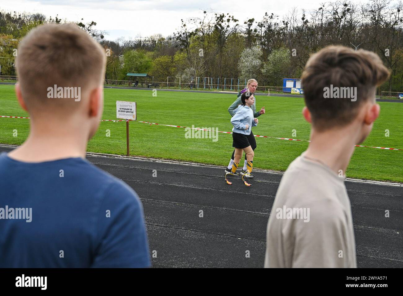 Non Exclusive: LVIV, UKRAINE - APRIL 04, 2024 - A 12-year-old Ukrainian ...
