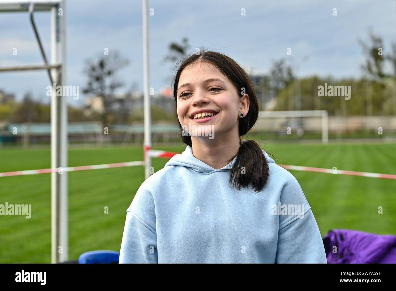Non Exclusive: LVIV, UKRAINE - APRIL 04, 2024 - A 12-year-old Ukrainian ...