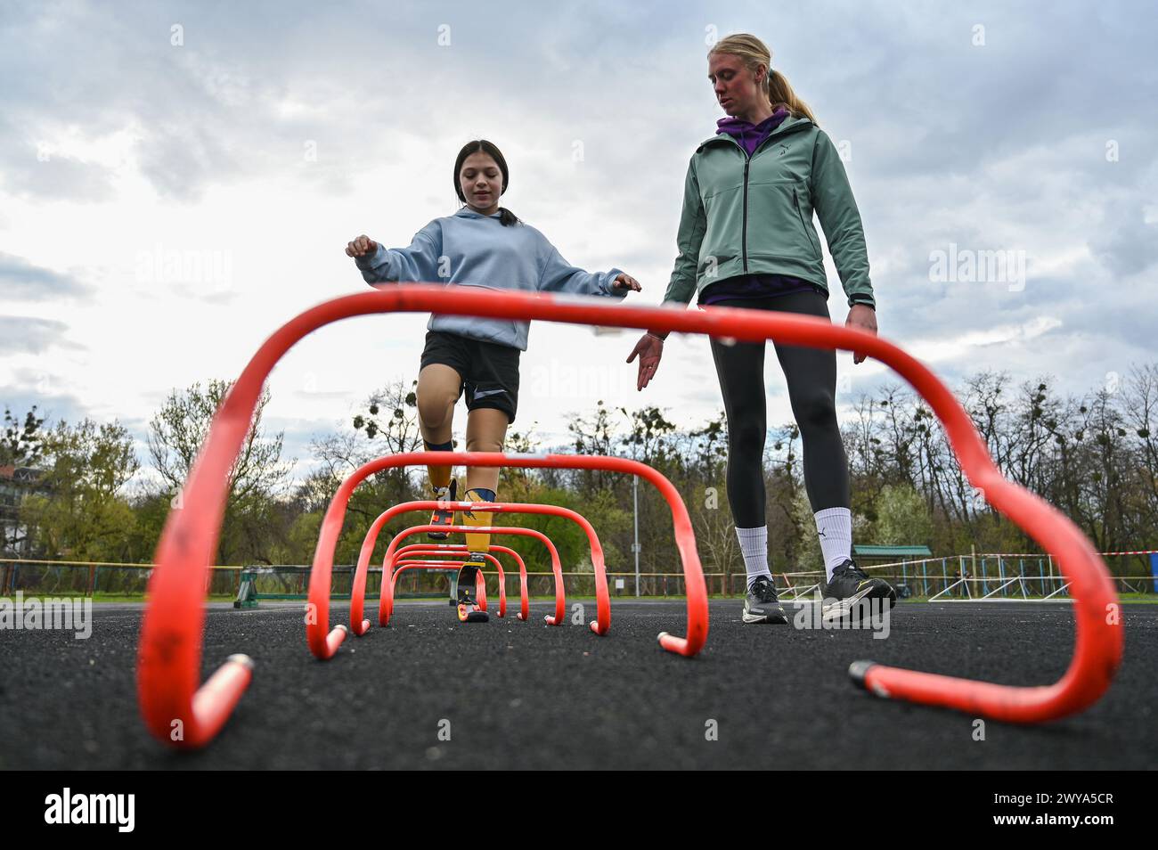 Non Exclusive: LVIV, UKRAINE - APRIL 04, 2024 - A 12-year-old Ukrainian ...