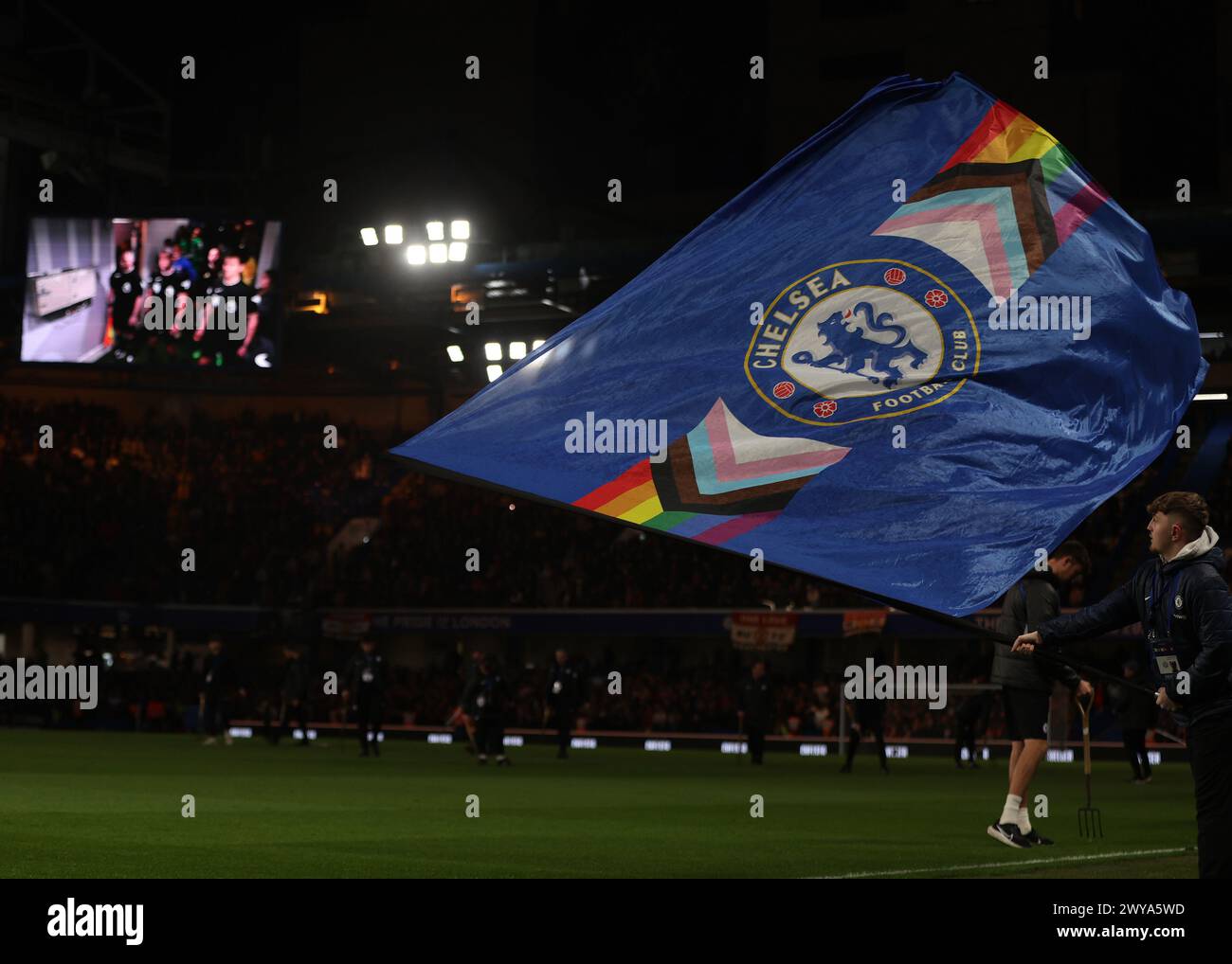 Chelsea flag stamford bridge hi-res stock photography and images - Alamy