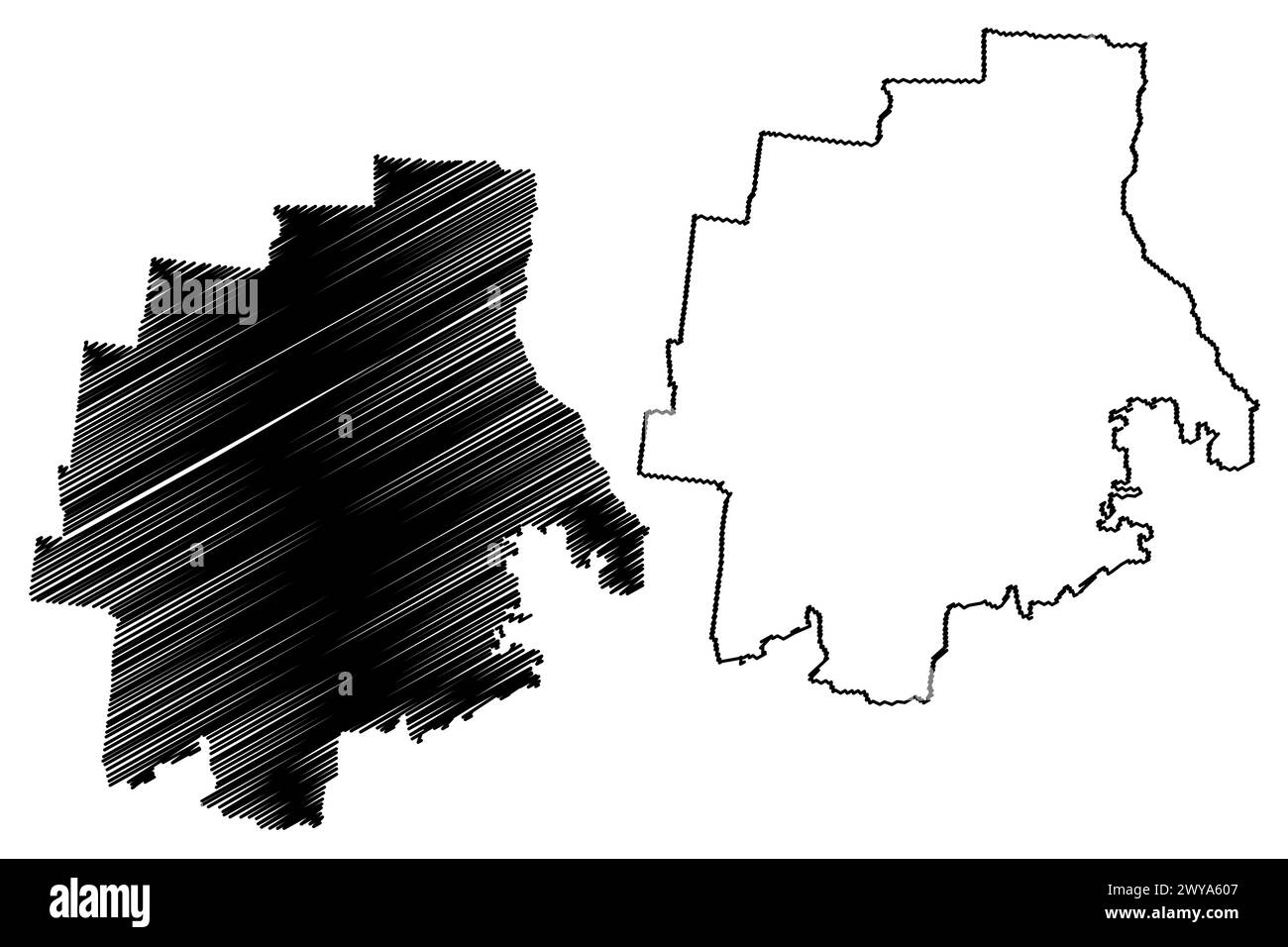 Map of horsham Cut Out Stock Images & Pictures - Alamy