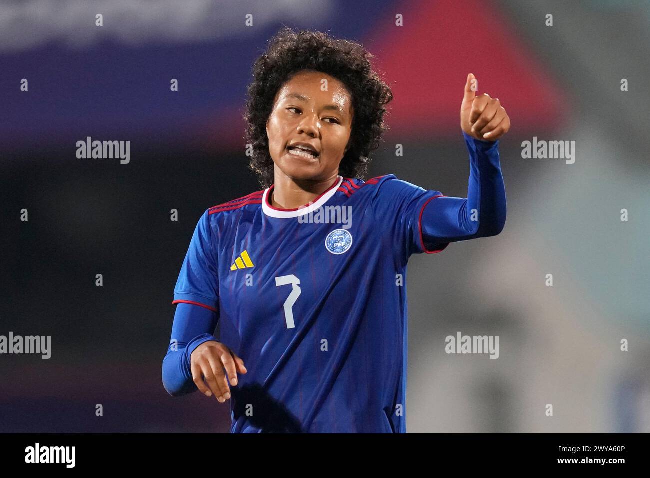 Philippines' Sarina Bolden gestures during the international friendly ...