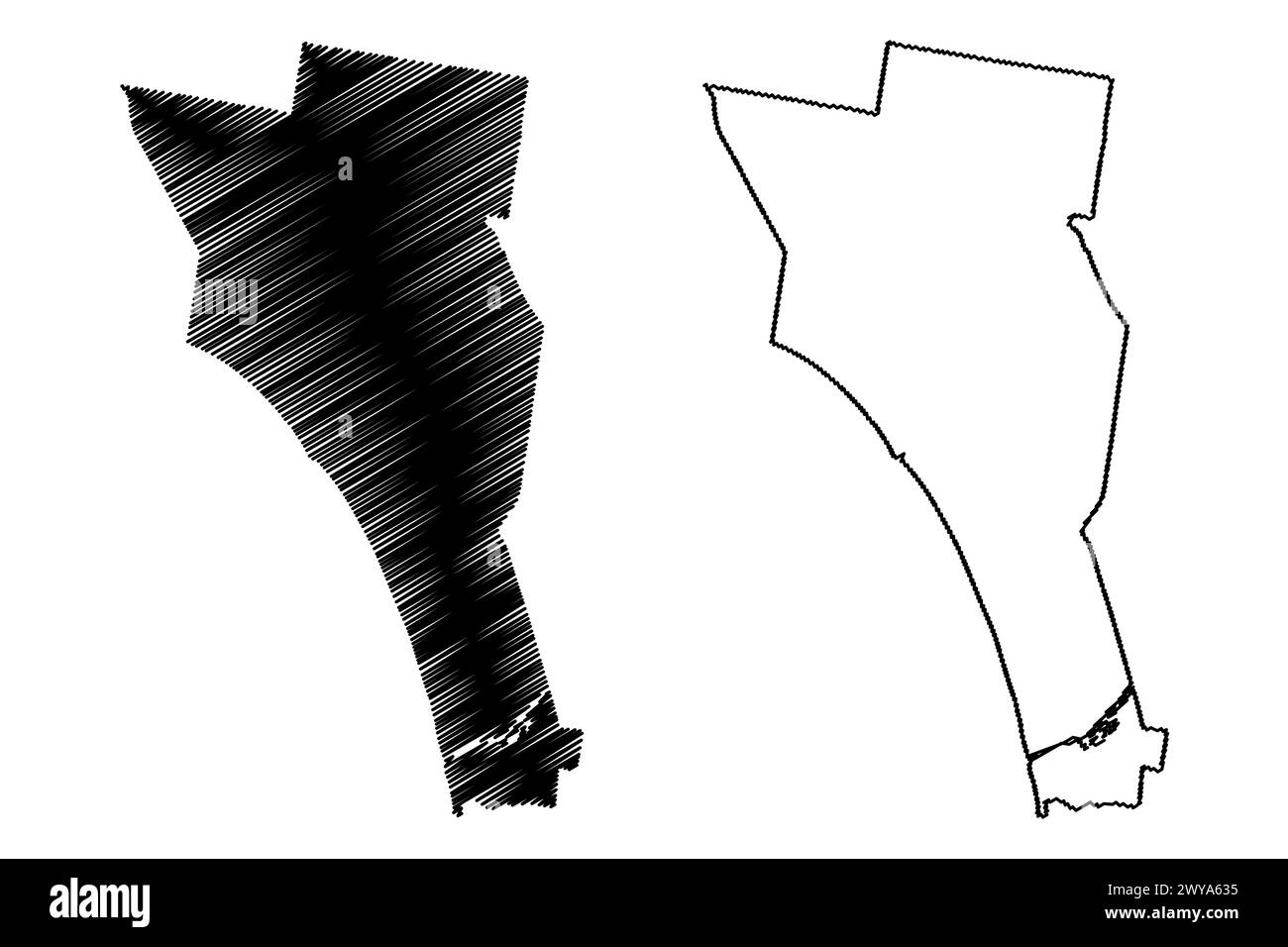 Kingston outline map Black and White Stock Photos & Images - Alamy