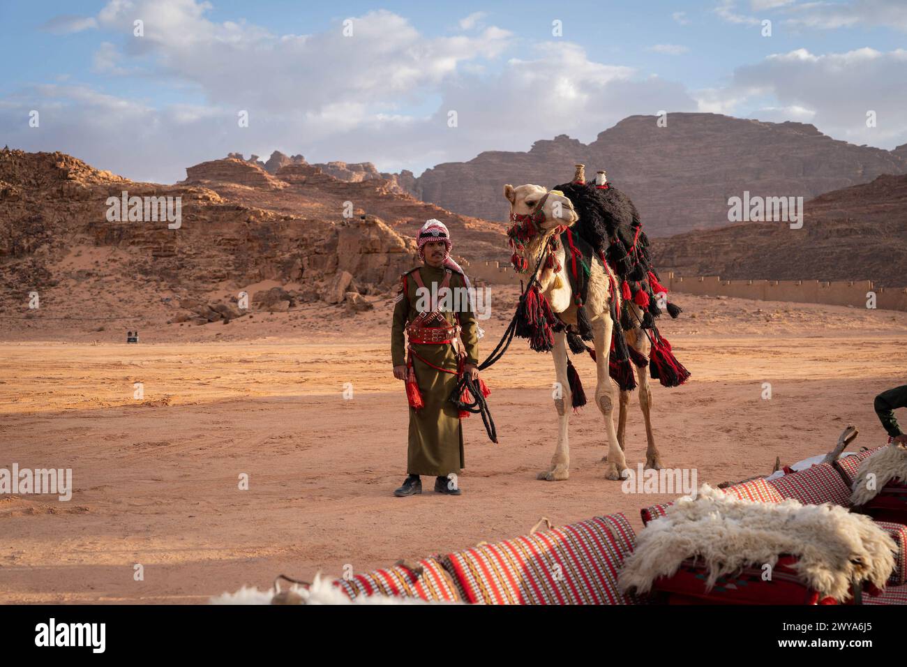 Wadi Rum, Jordan. 31st Mar, 2024. King Abdullah II of Jordan visits ...