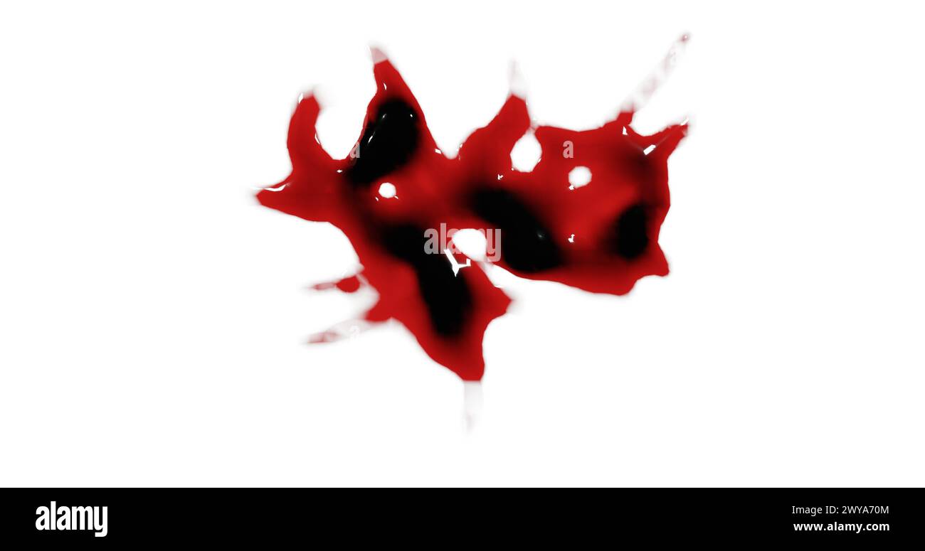 3d render of blood stain, splatter or spatter for crime scene or ...