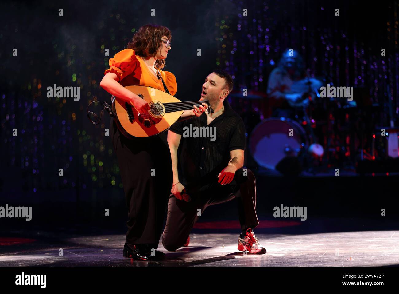 Cham Saloum und Taner Sahintürk als Dincer während der Fotoprobe für ...