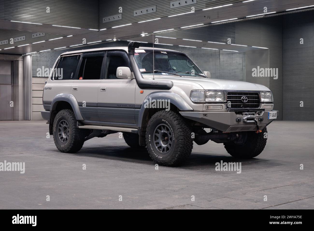 BILBAO, SPAIN-NOVEMBER 11, 2023: Toyota Land Cruiser (J80) aka Lexus LX ...