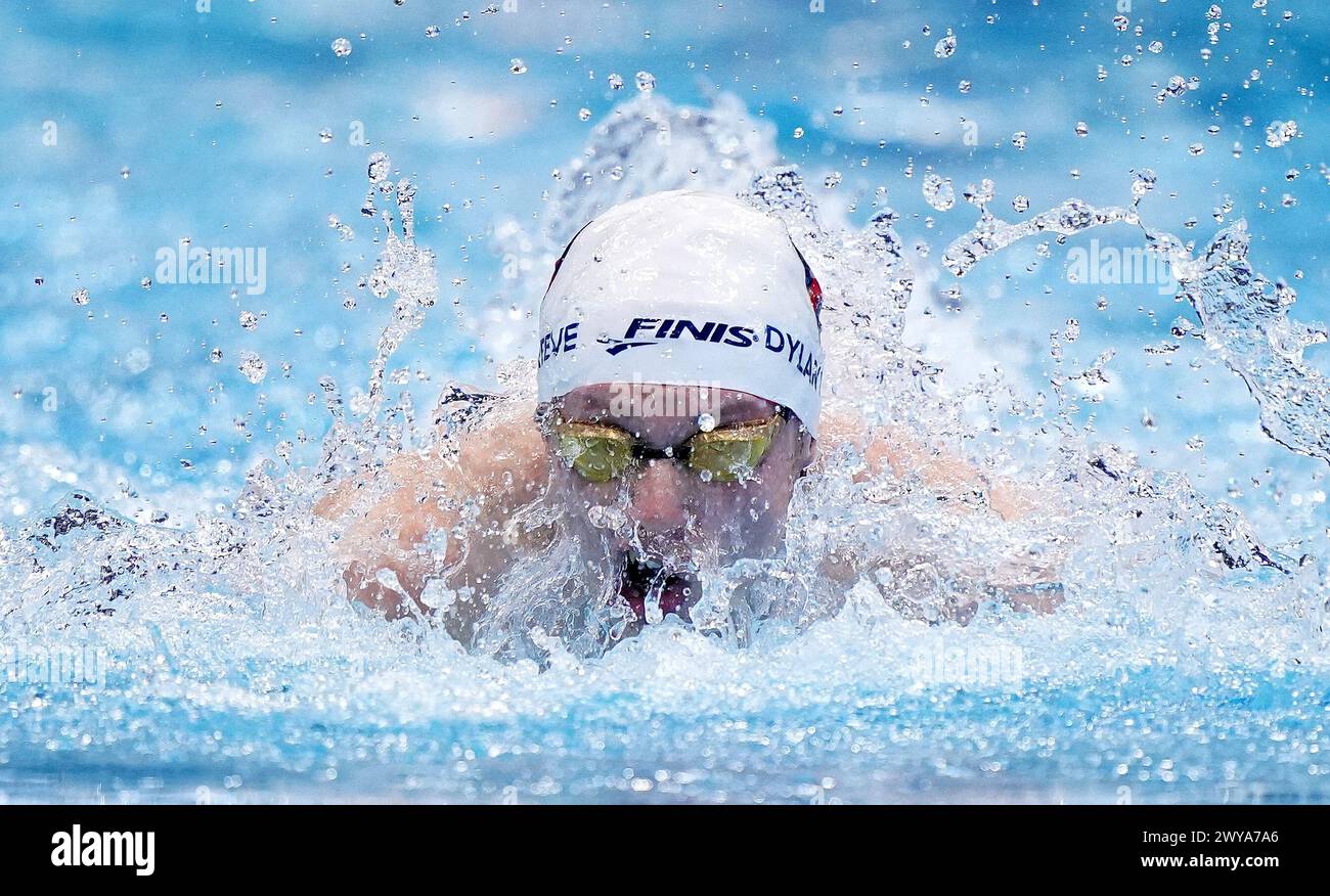 Samuel Tucker during the Men's 100m Butterfly Heats on day four of the ...