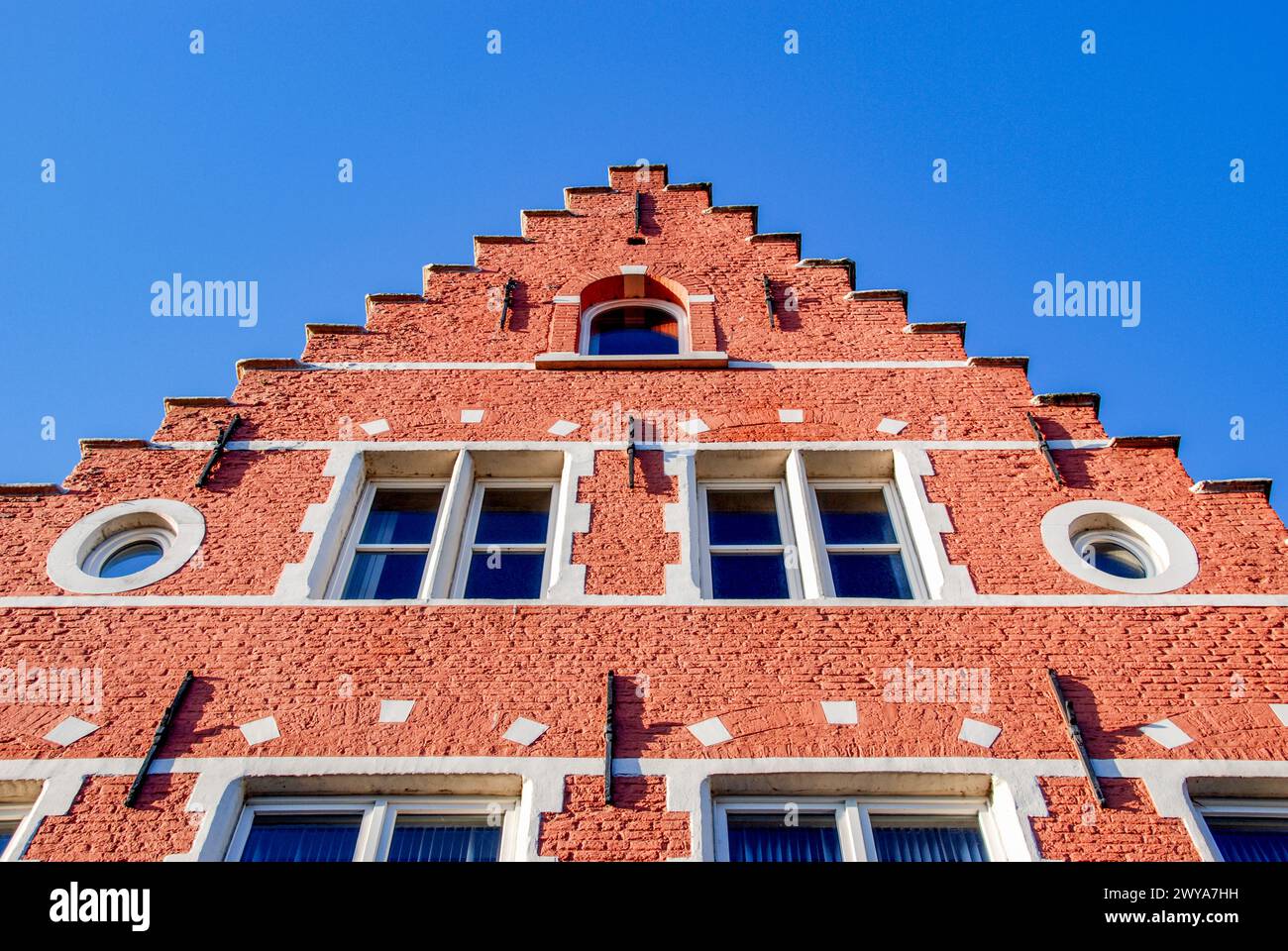 Bricks gable end house hi-res stock photography and images - Alamy