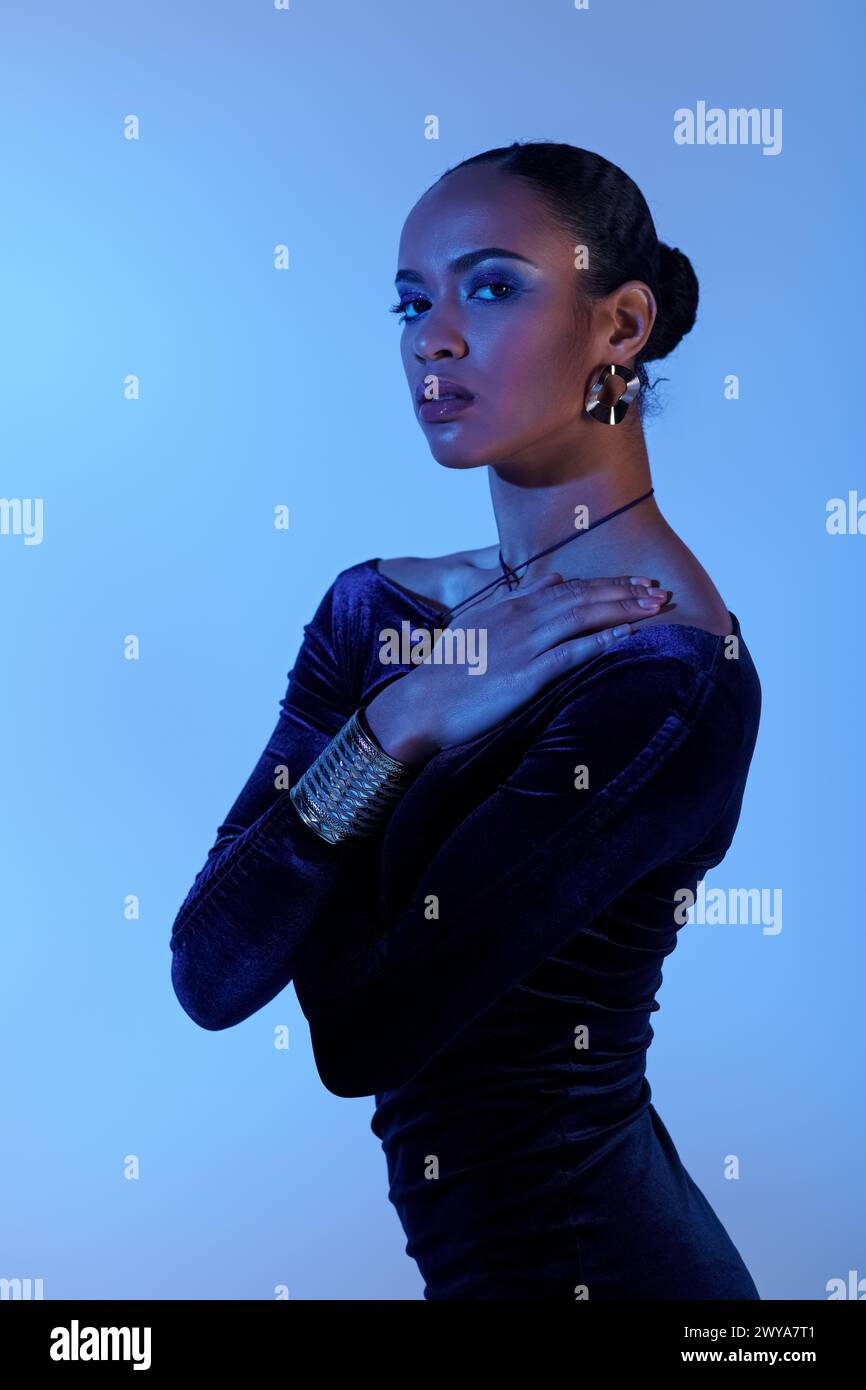 Attractive black model poses in hi-res stock photography and images - Alamy