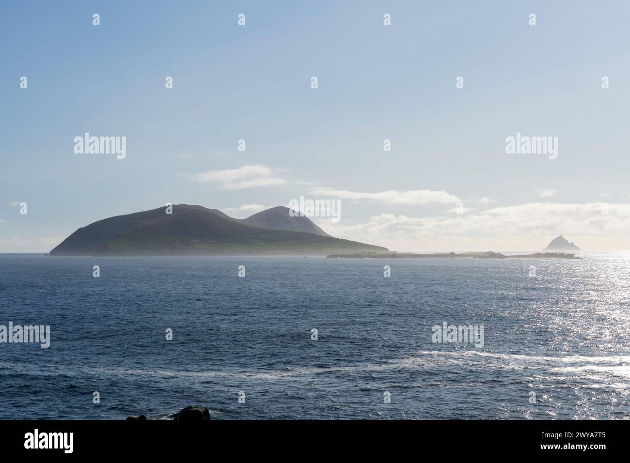 The Blasket Islands, as seen from the Dingle peninsula, County Kerry ...