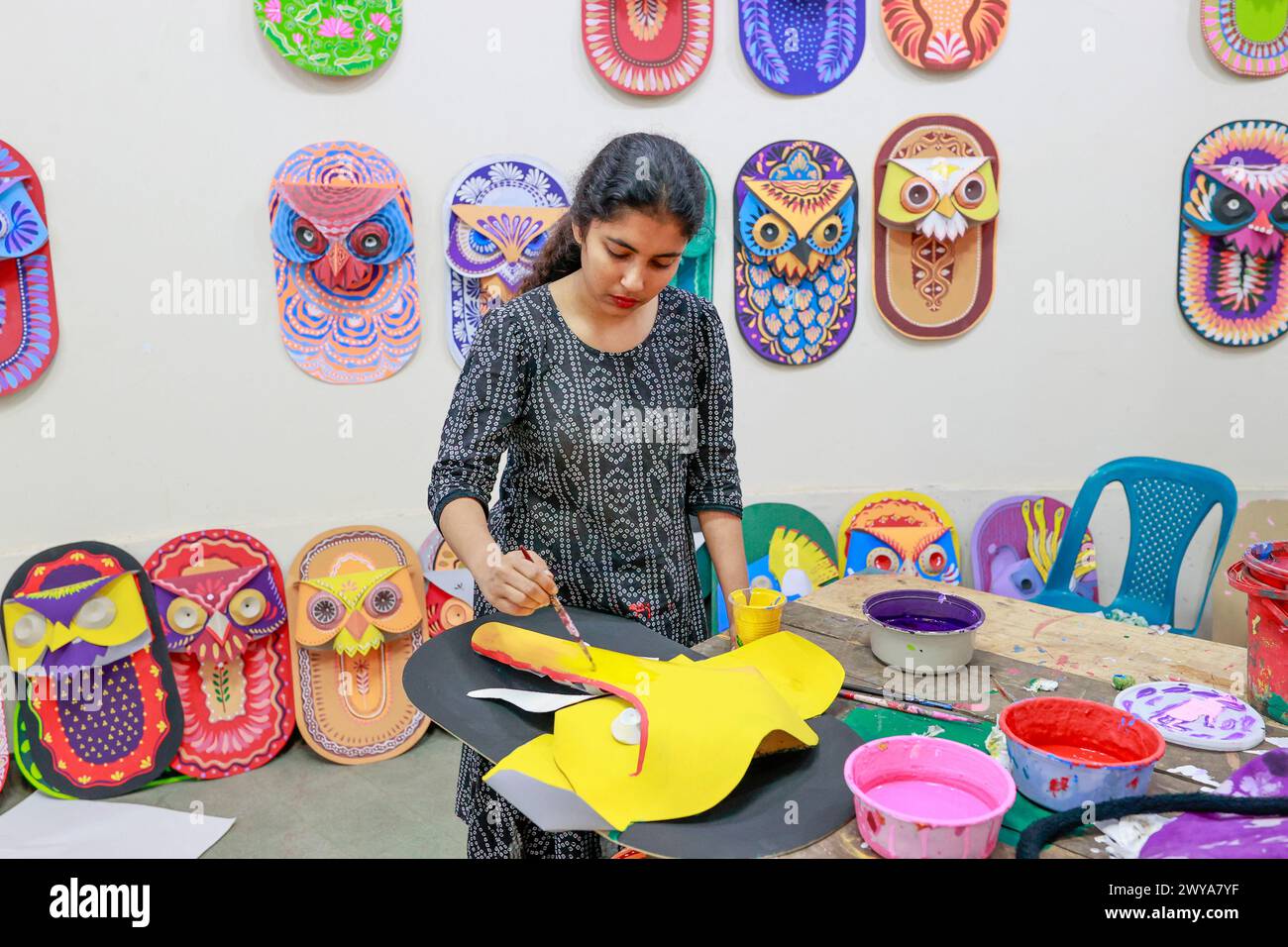 Pohela boishakh masks hi-res stock photography and images - Alamy