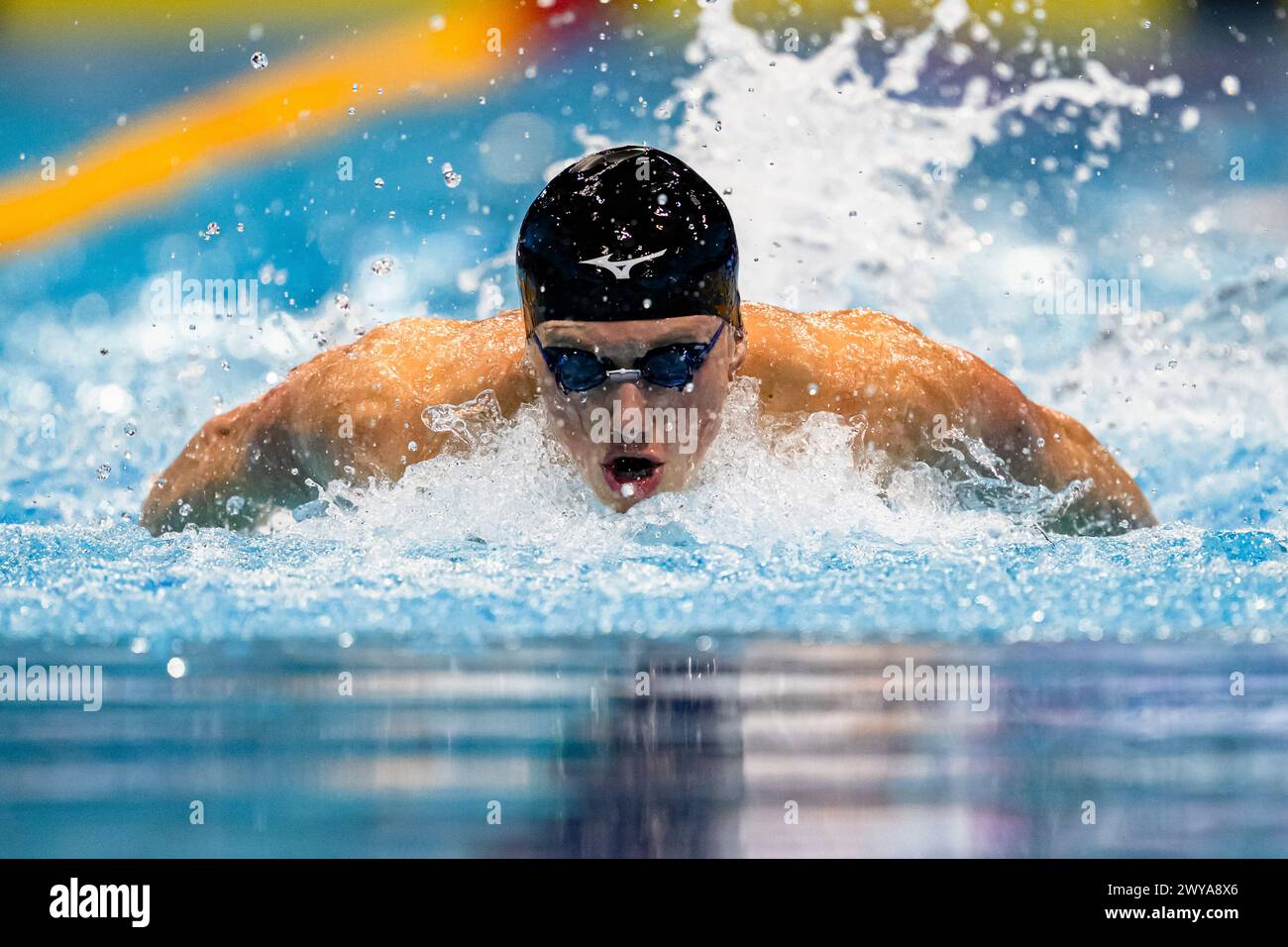 LONDON, UNITED KINGDOM. 05 April, 2024. Joshua Gammon competes in 100m ...