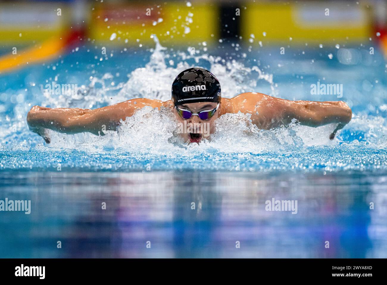 LONDON, UNITED KINGDOM. 05 April, 2024. Dominic Morgan competes in 100m ...