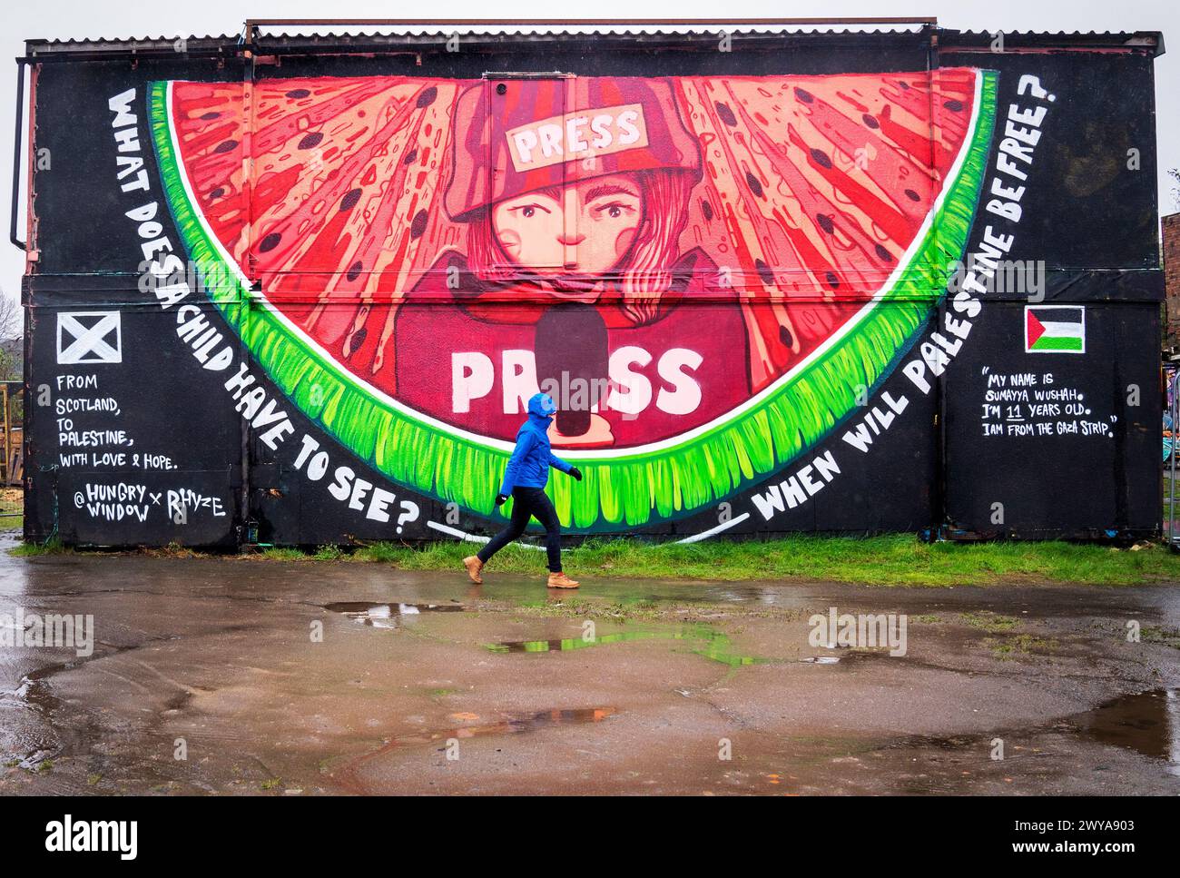 A new mural featuring Sumayya Wushah, an 11-year-old journalist from ...