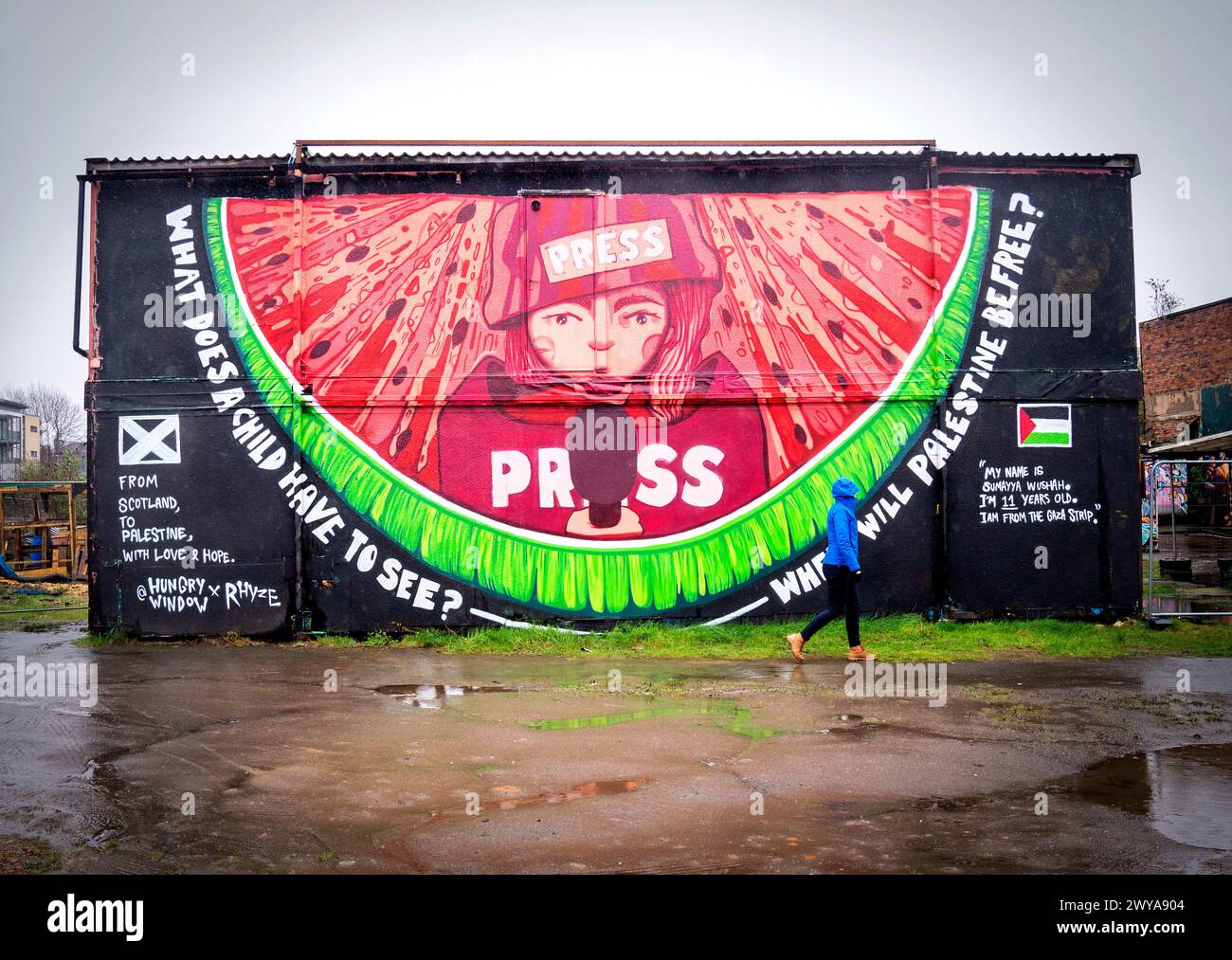 A new mural featuring Sumayya Wushah, an 11-year-old journalist from ...