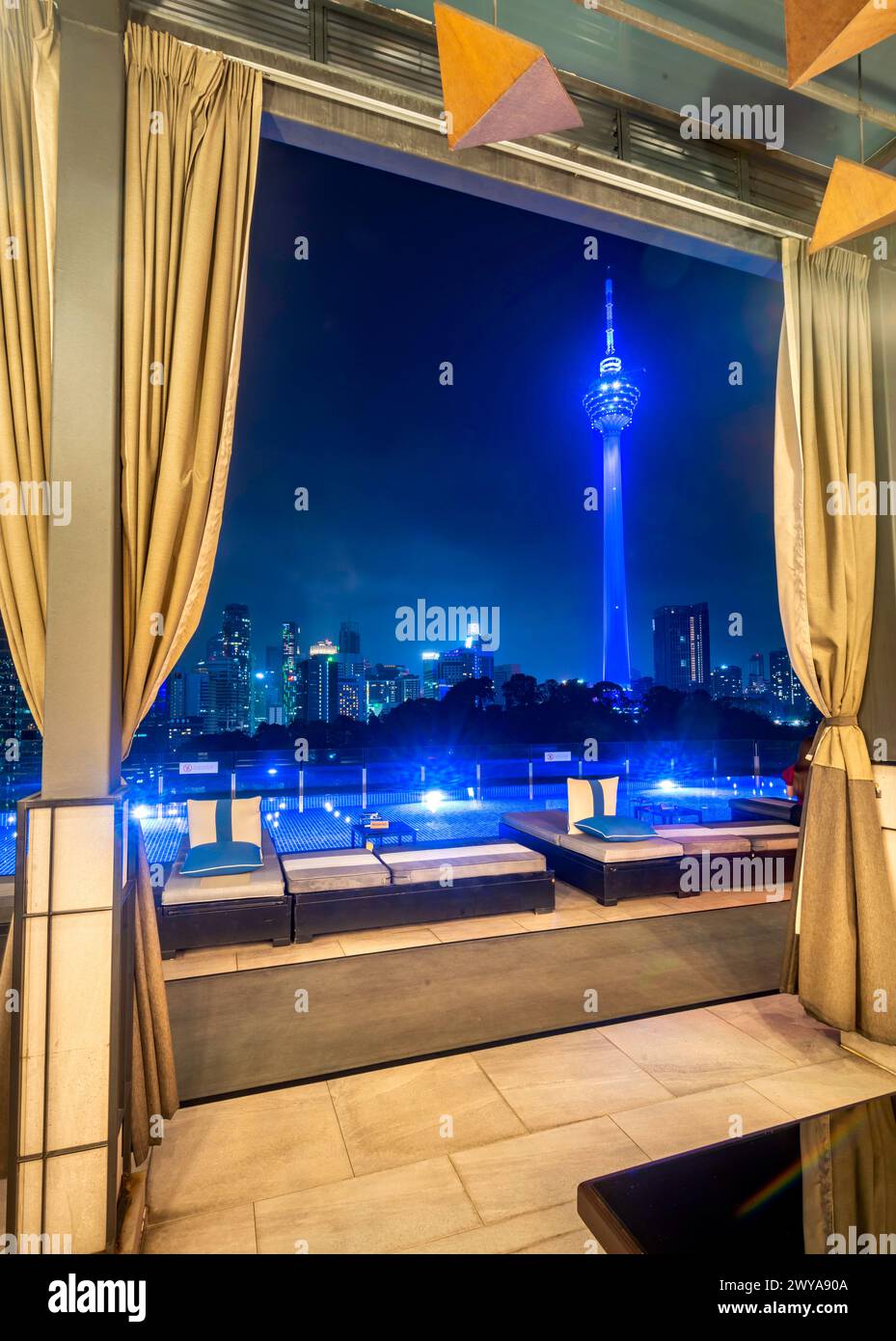 Kuala Lumpur,Malaysia-April 20 2023: The hotel swimming pool and bar ...