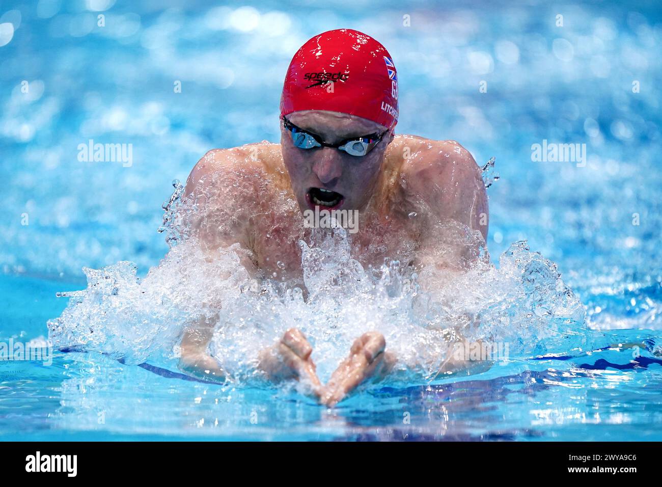 Max Litchfield in action during the Men's 200m IM Heats on day four of ...