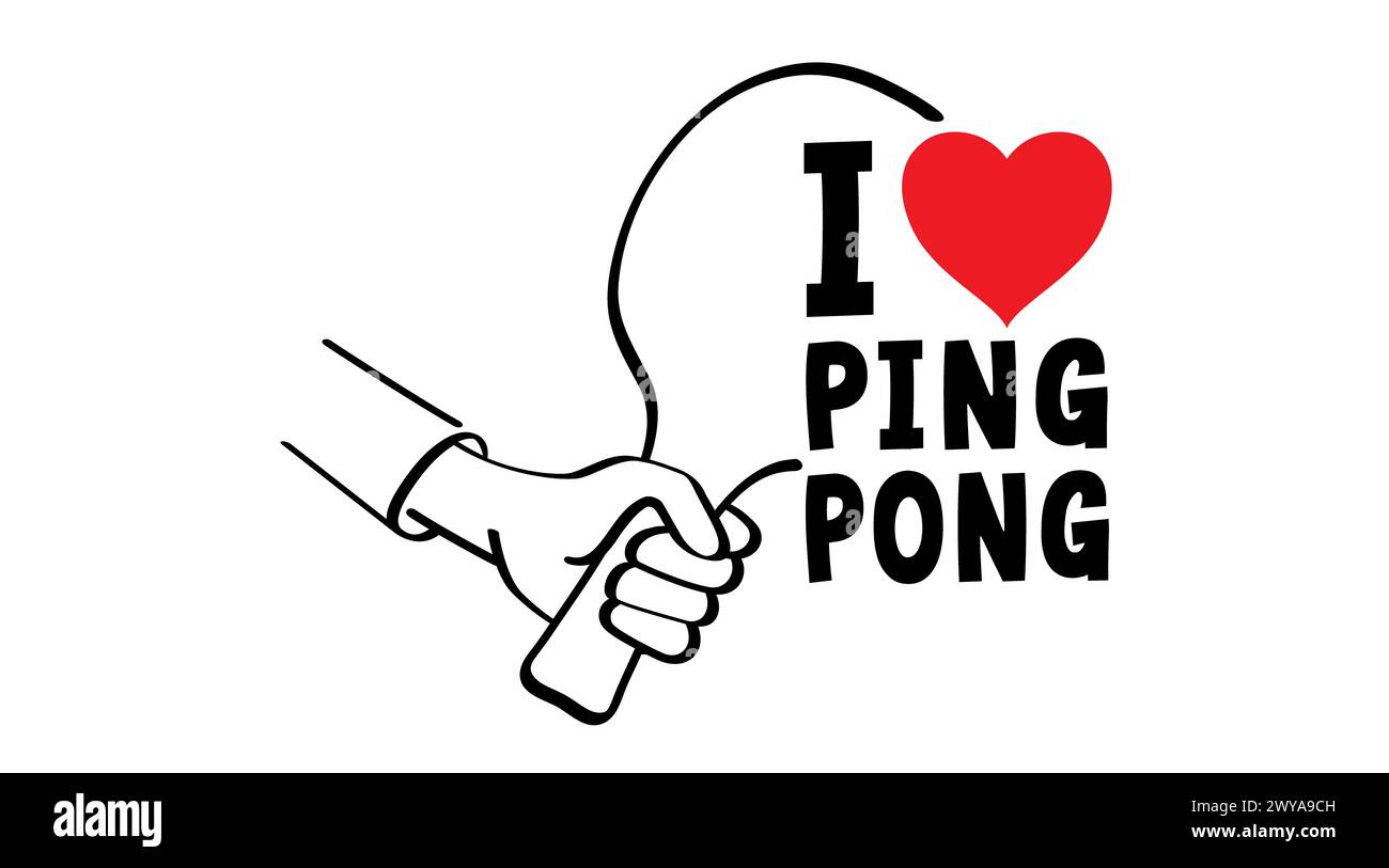 I love ping pong. World table tennis day. Table tennis player and ...