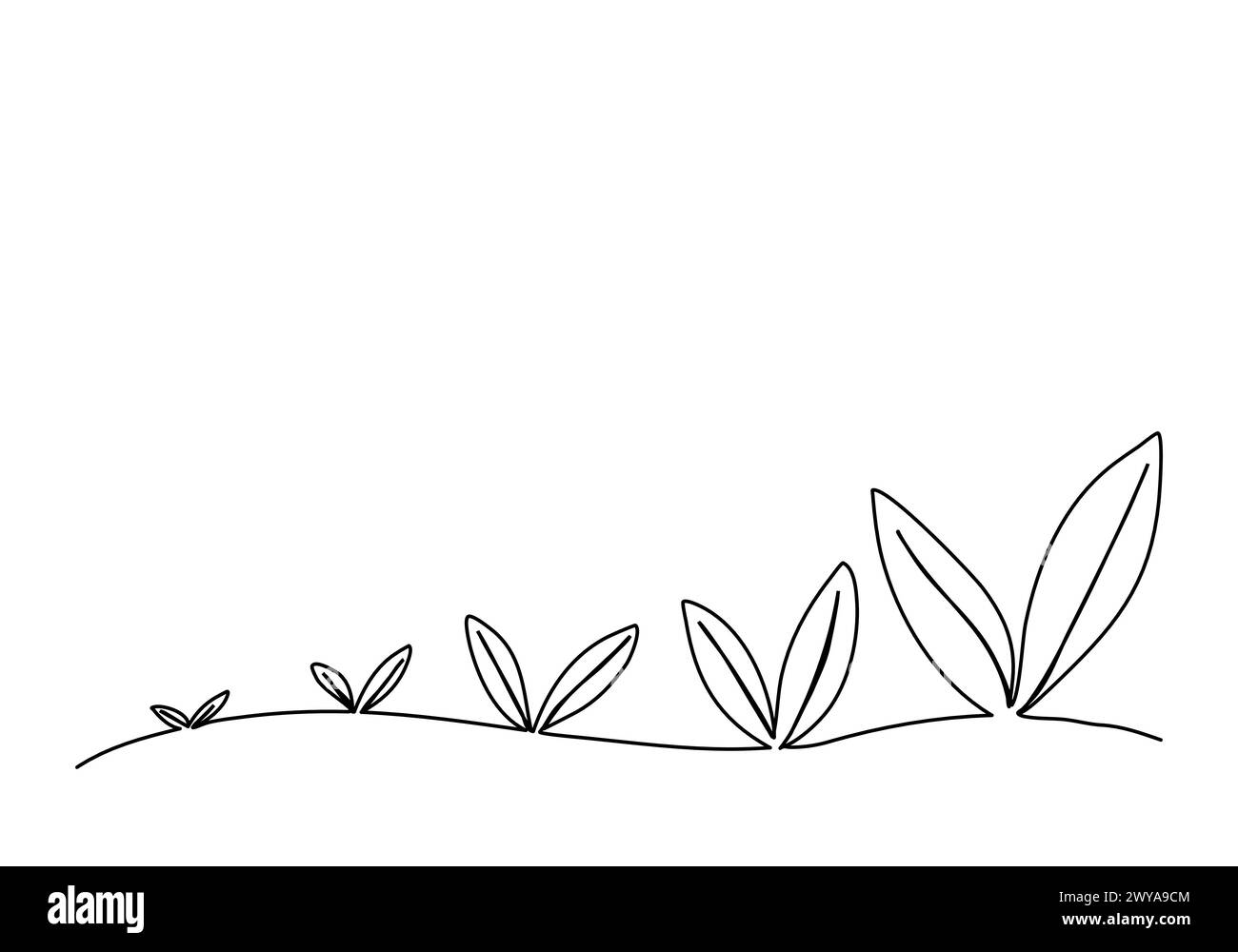Sprout one line drawing vector illustration Stock Vector Image & Art ...