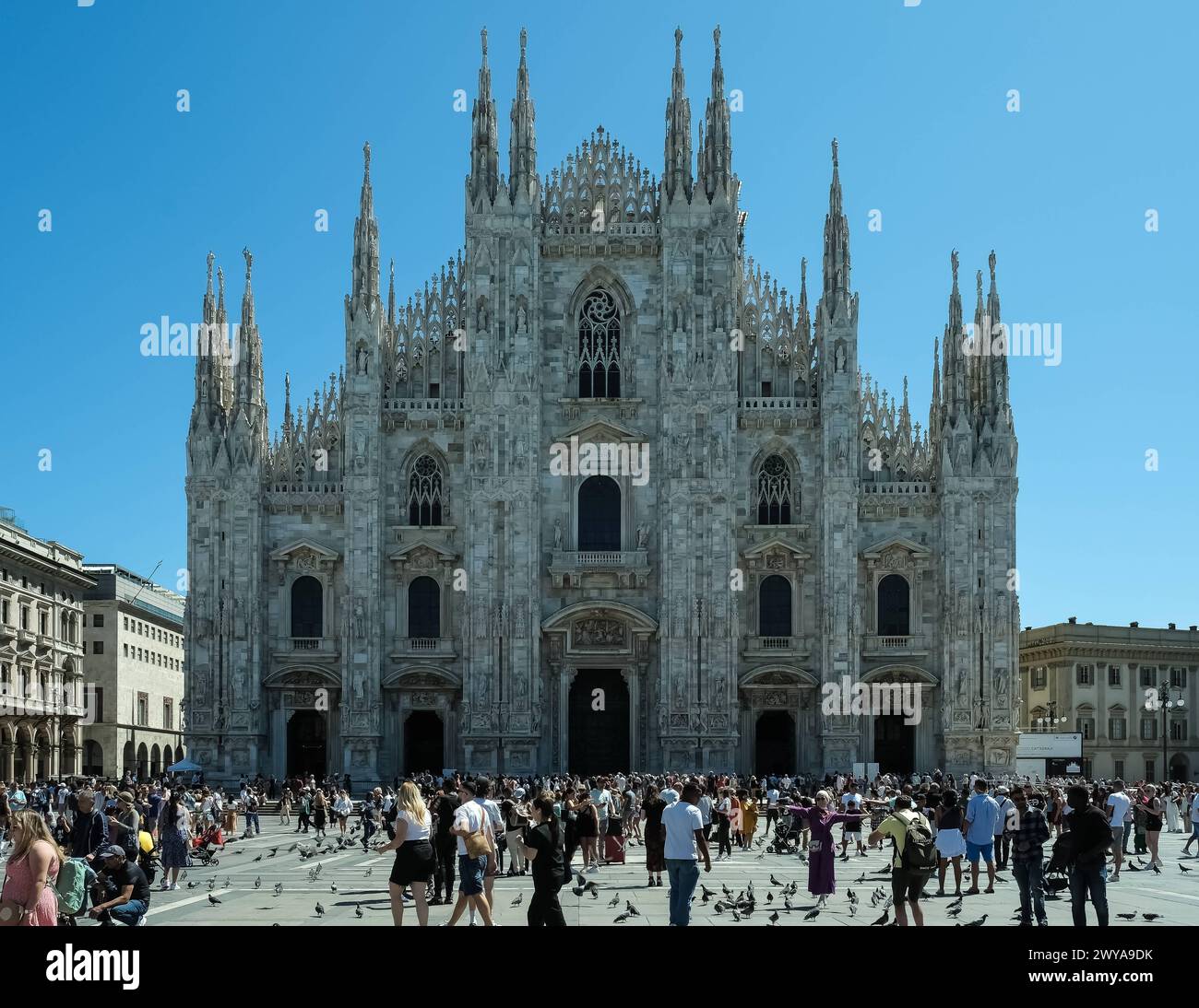 Facade of Milan Cathedral Duomo di Milano, cathedral church, dedicated ...