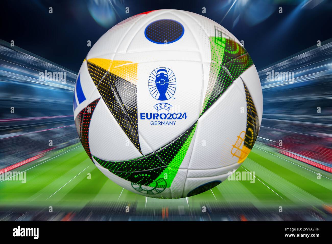 Close-up of the official match ball of UEFA EURO 2024: The 2024 ...