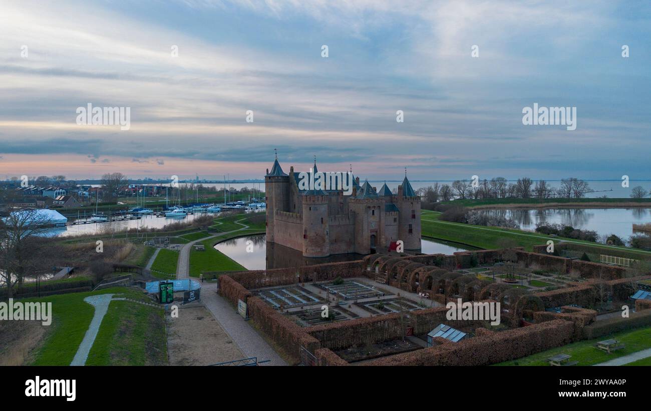 Beautiful view from above of Muiderslot Castle. One of the best ...
