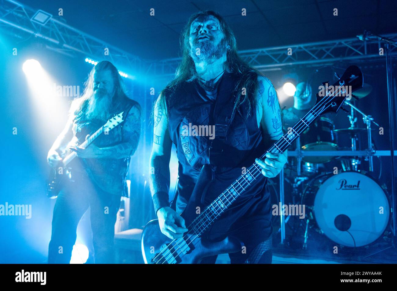 March 16, 2024: Enslaved bassist/singer Grutle Kjellson and guitarist ...