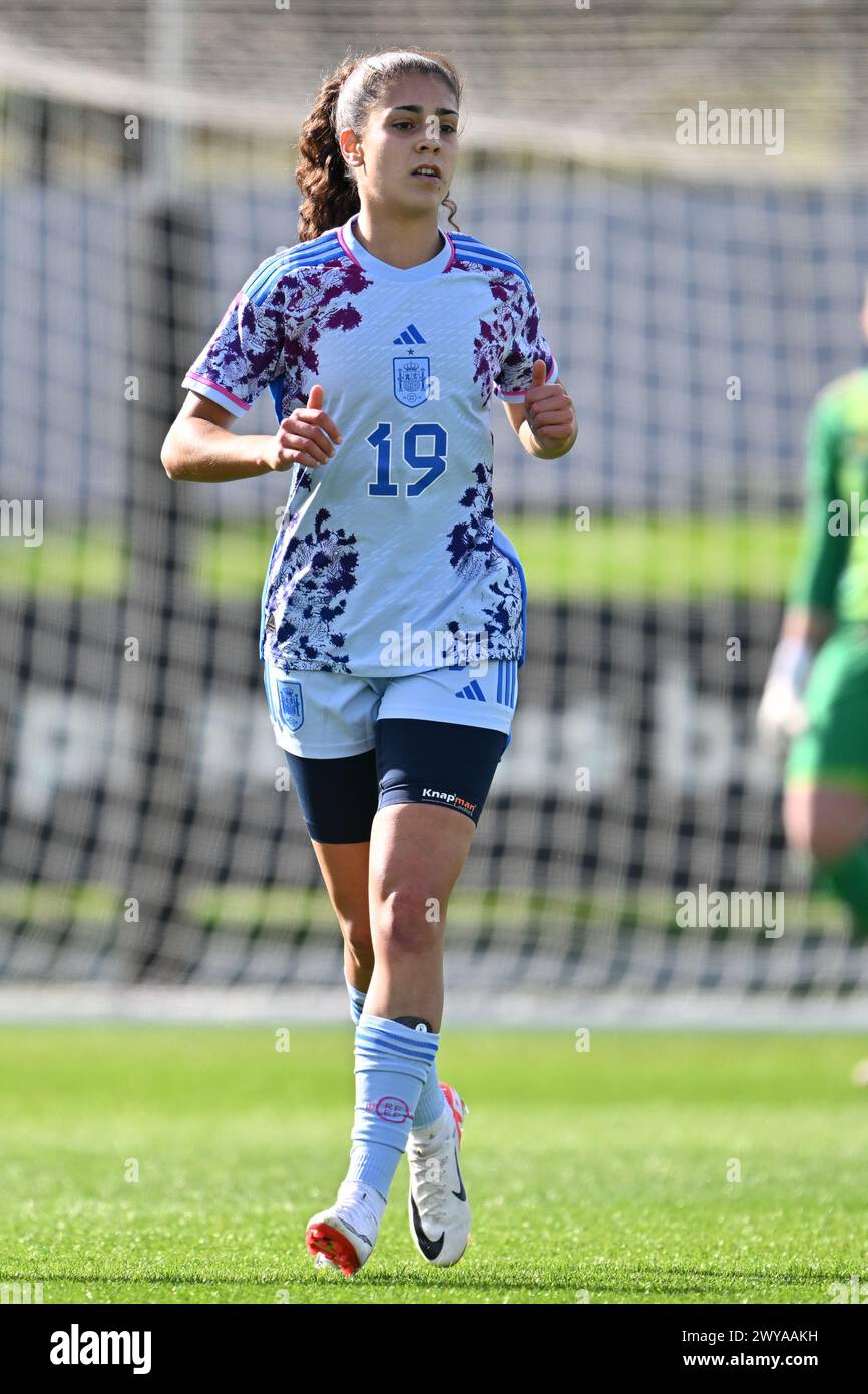 Ariana Arias Jimenez (19) of Spain pictured during a friendly soccer ...