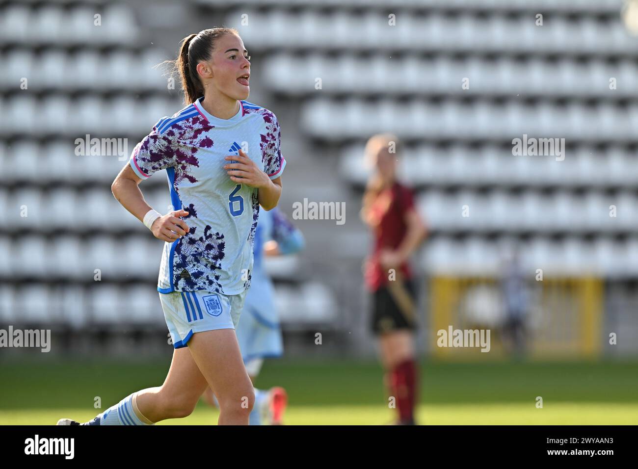 Maria Perez Rabaza (6) of Spain pictured during a friendly soccer game ...