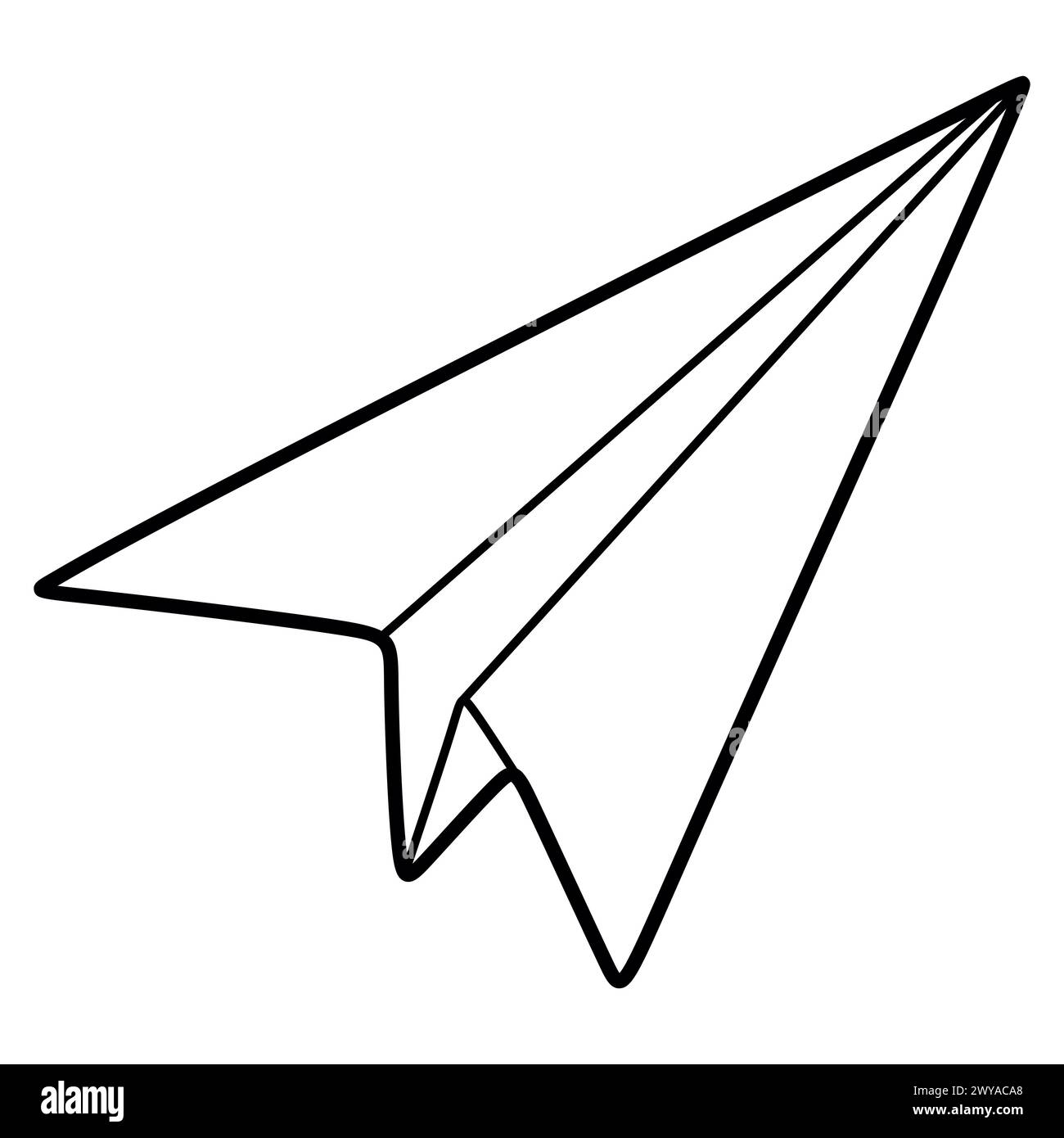 Simple Paper Plane Line icon. Stroke Pictogram. Vector Illustration ...