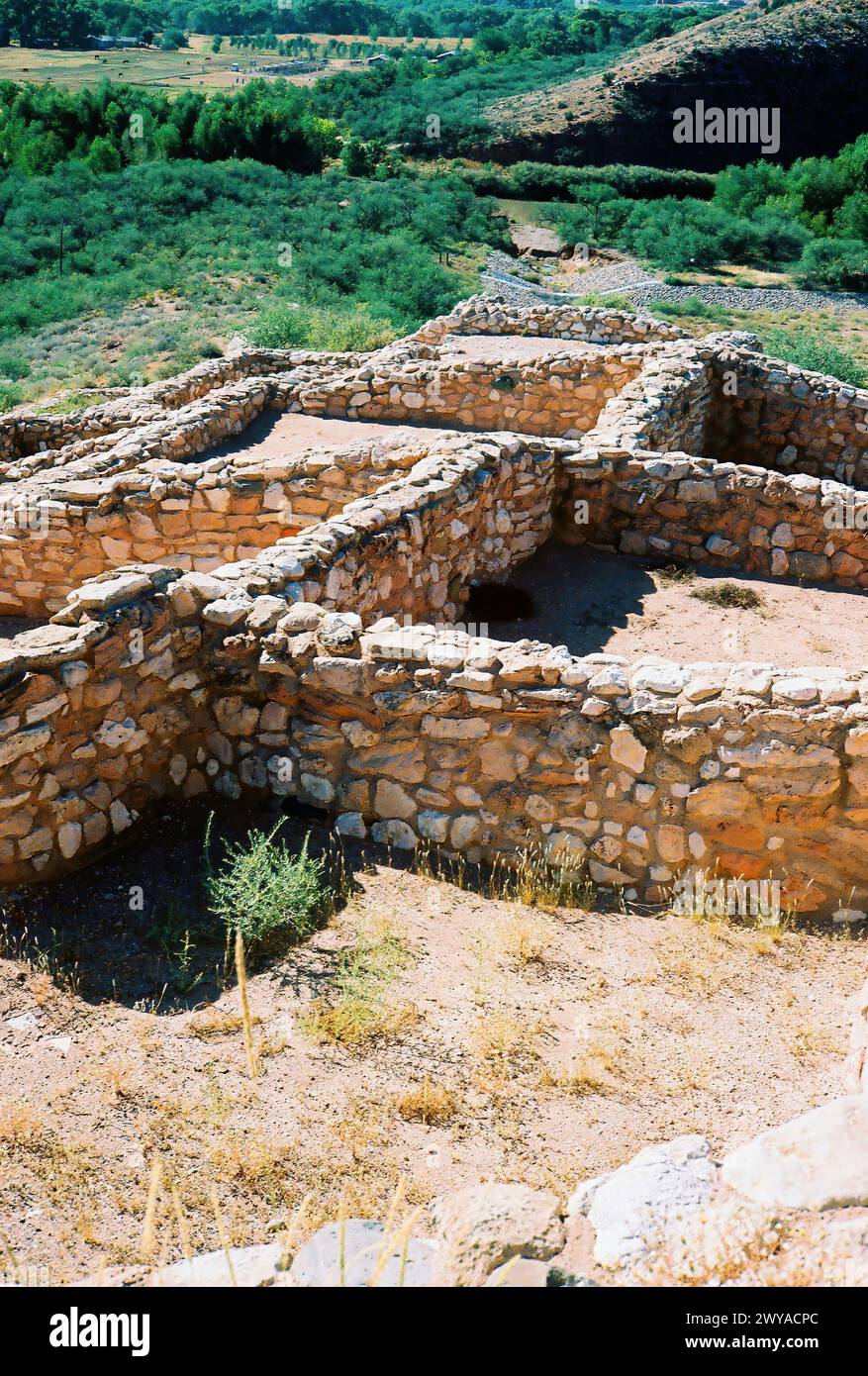 Tuzigoot National Monument pueblo dwelling built by the Sinagua people ...