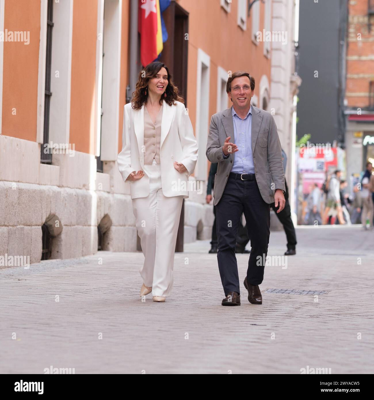 The president of the Community of Madrid, Isabel Diaz Ayuso and Jose ...