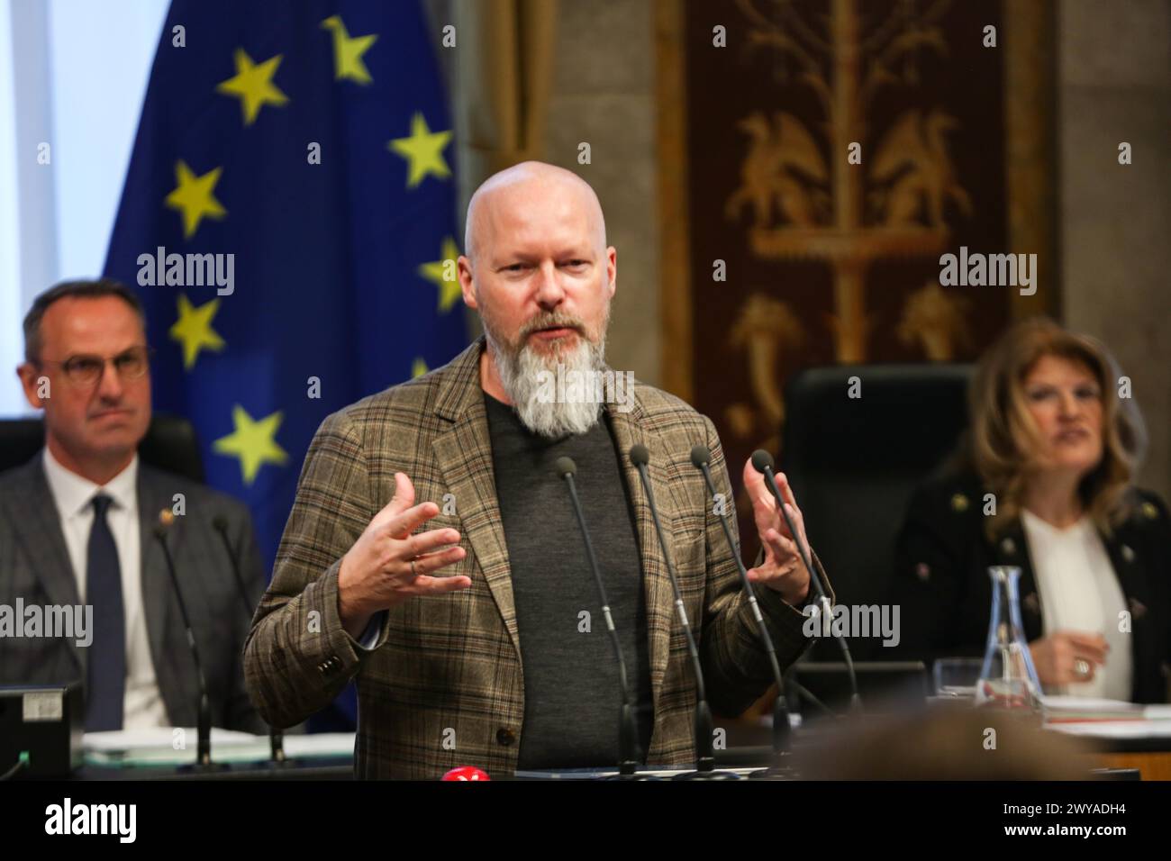 Vienna, Austria, Austria. 5th Apr, 2024. Green Party member, MARCO ...