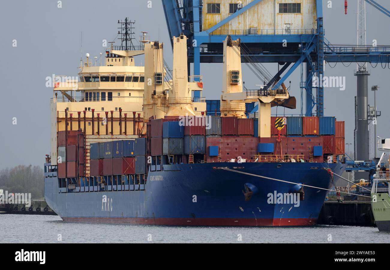 05 April 2024, Mecklenburg-Western Pomerania, Rostock: The detained ...