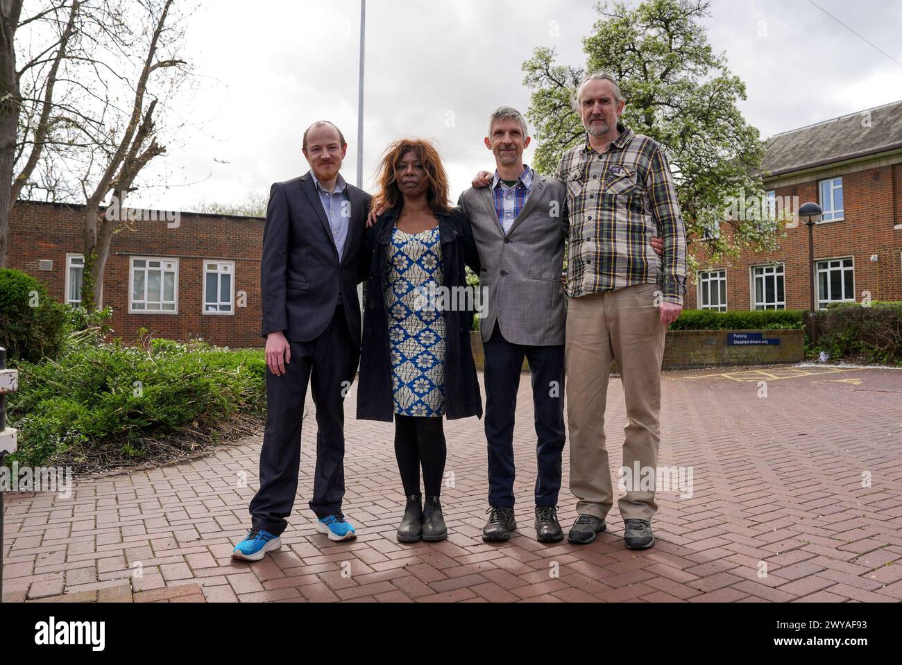 (left to right) Mike Lynch-White, Valerie Brown, Dr Larch Maxey ...