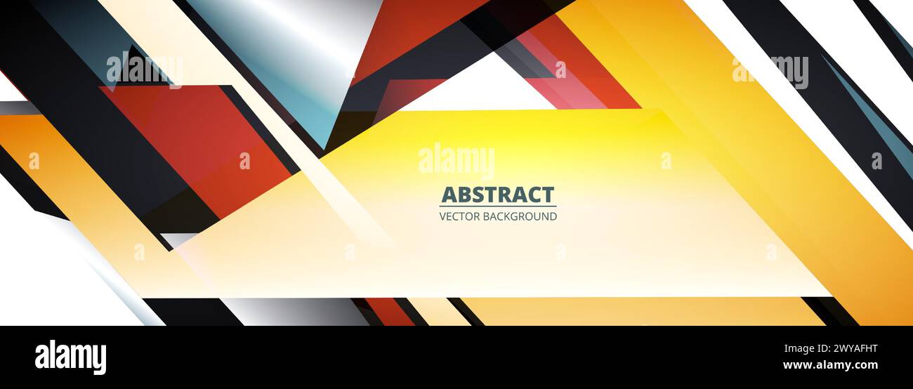Abstract vector background with colorful geometric shapes. Modern wide ...