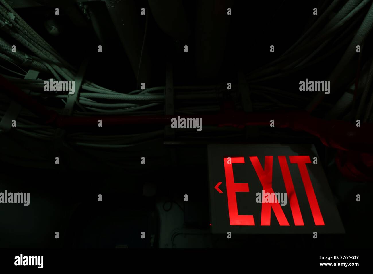 Emergency exit neon sign hi-res stock photography and images - Alamy