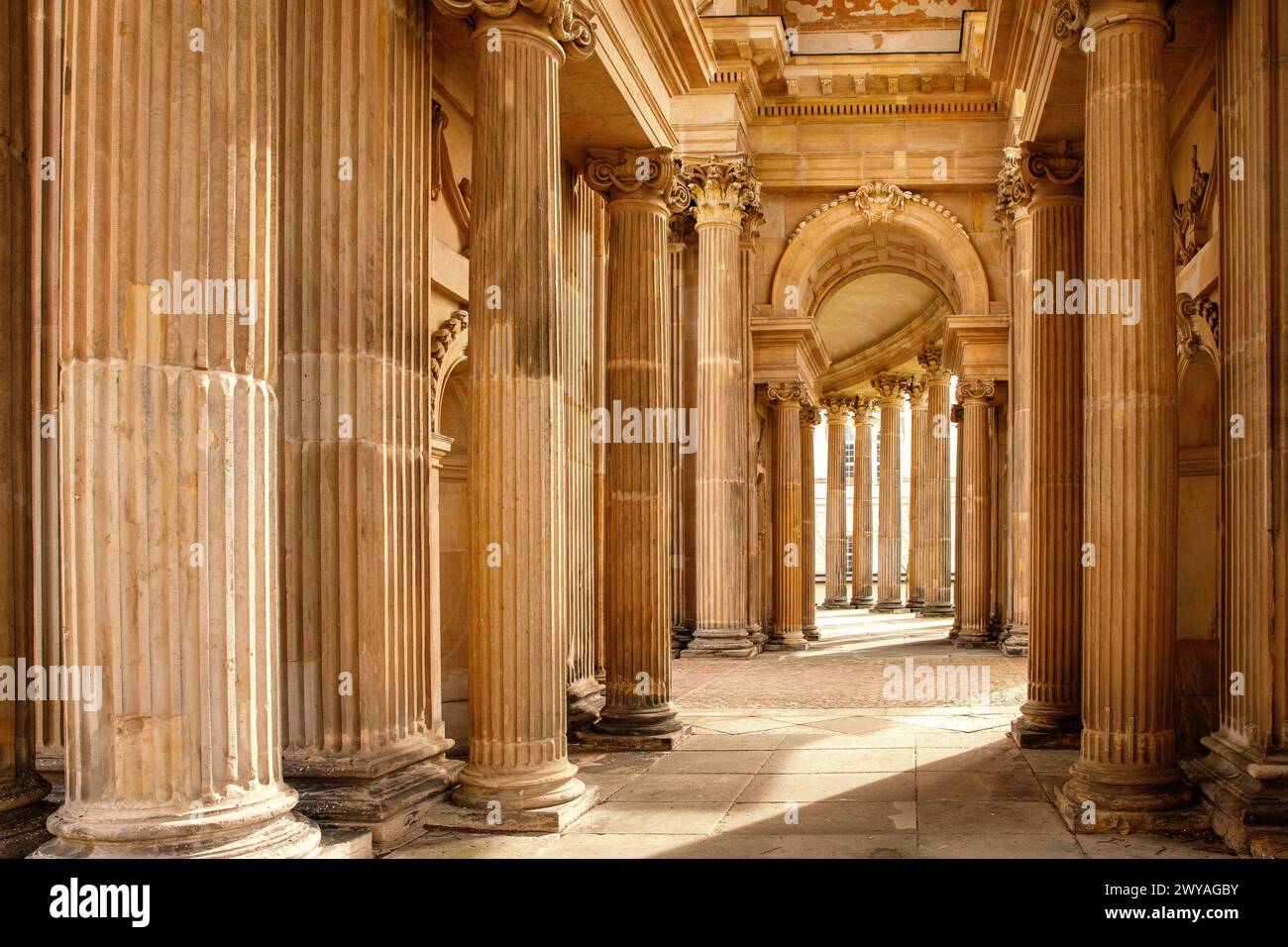 Architectural ensemble in Baroque style, columns and arches Stock Photo ...