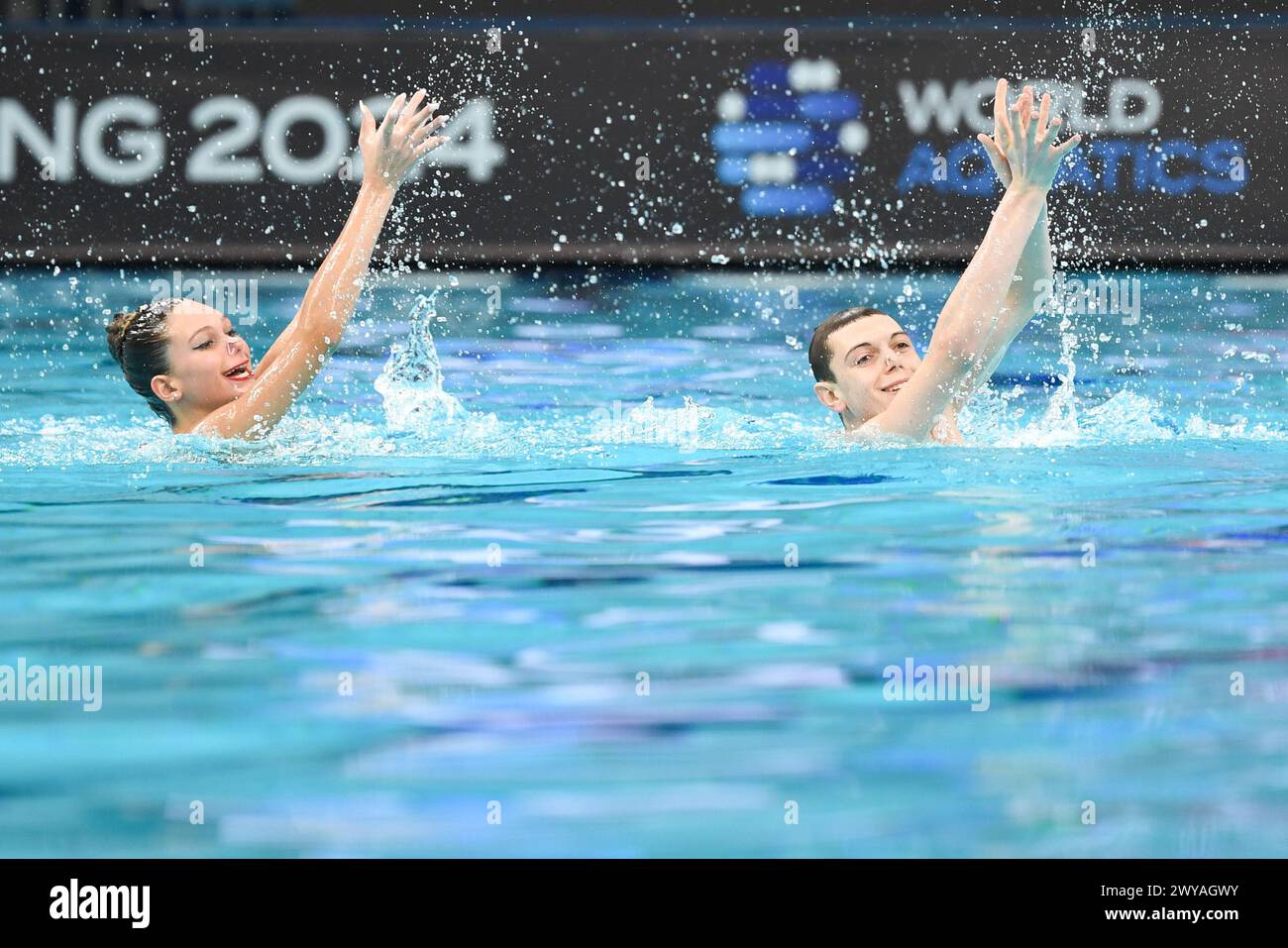 Beijing, China. 5th Apr, 2024. Sarah Maria Rizea(L)/Filippo Pelati of ...