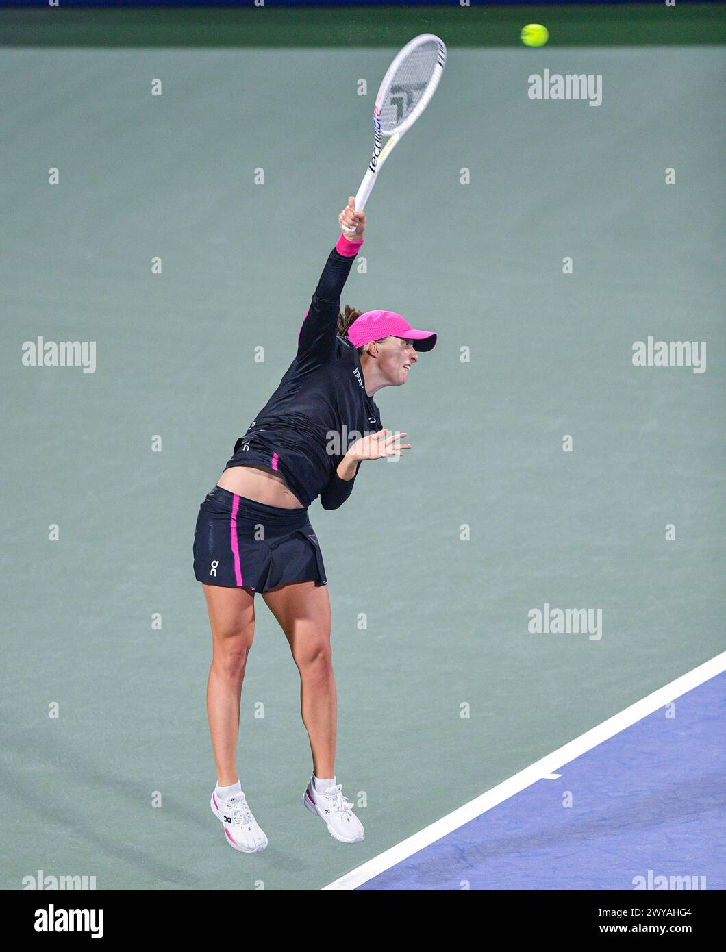 Dubai, February 23rd 2024 - Polish tennis player Iga Natalia Świątek on ...