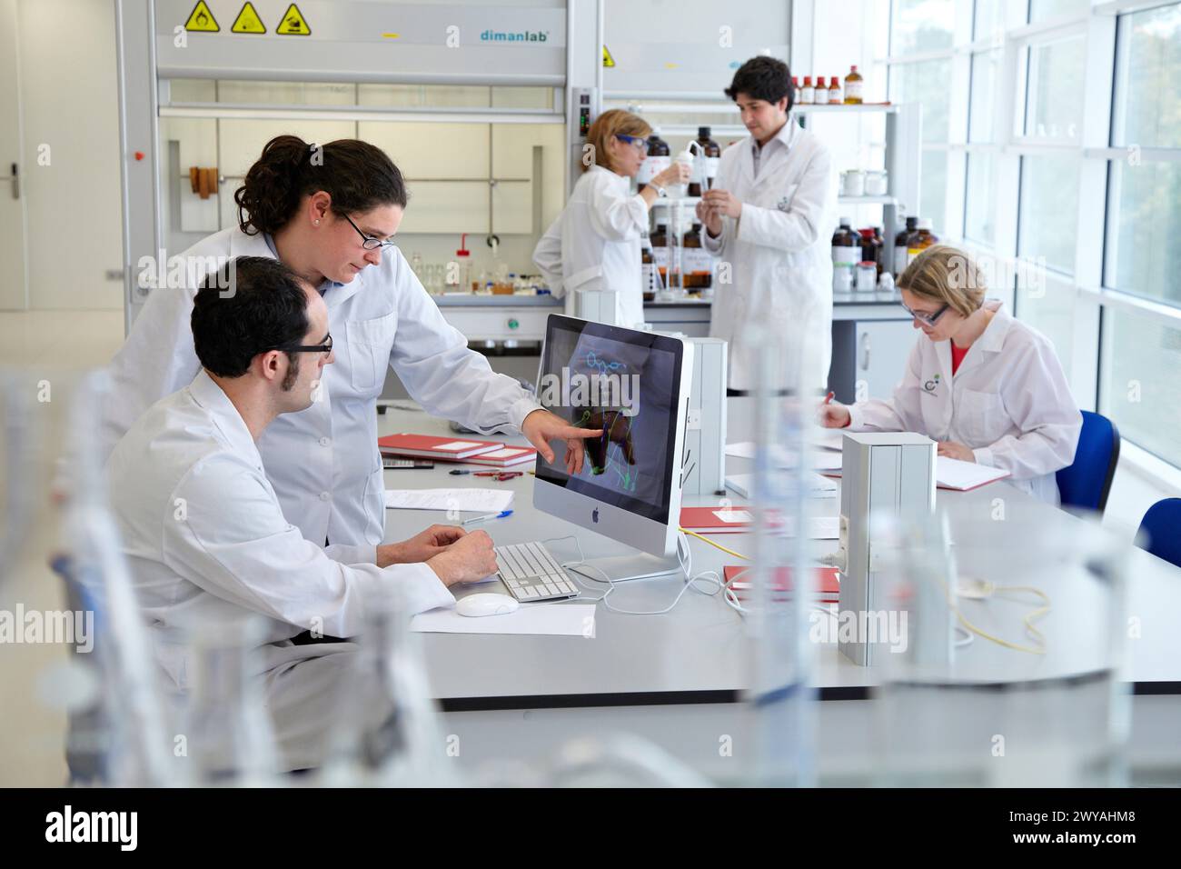 Docking, 3D computational model to simulate the molecular dynamics of proteins to develop new ...