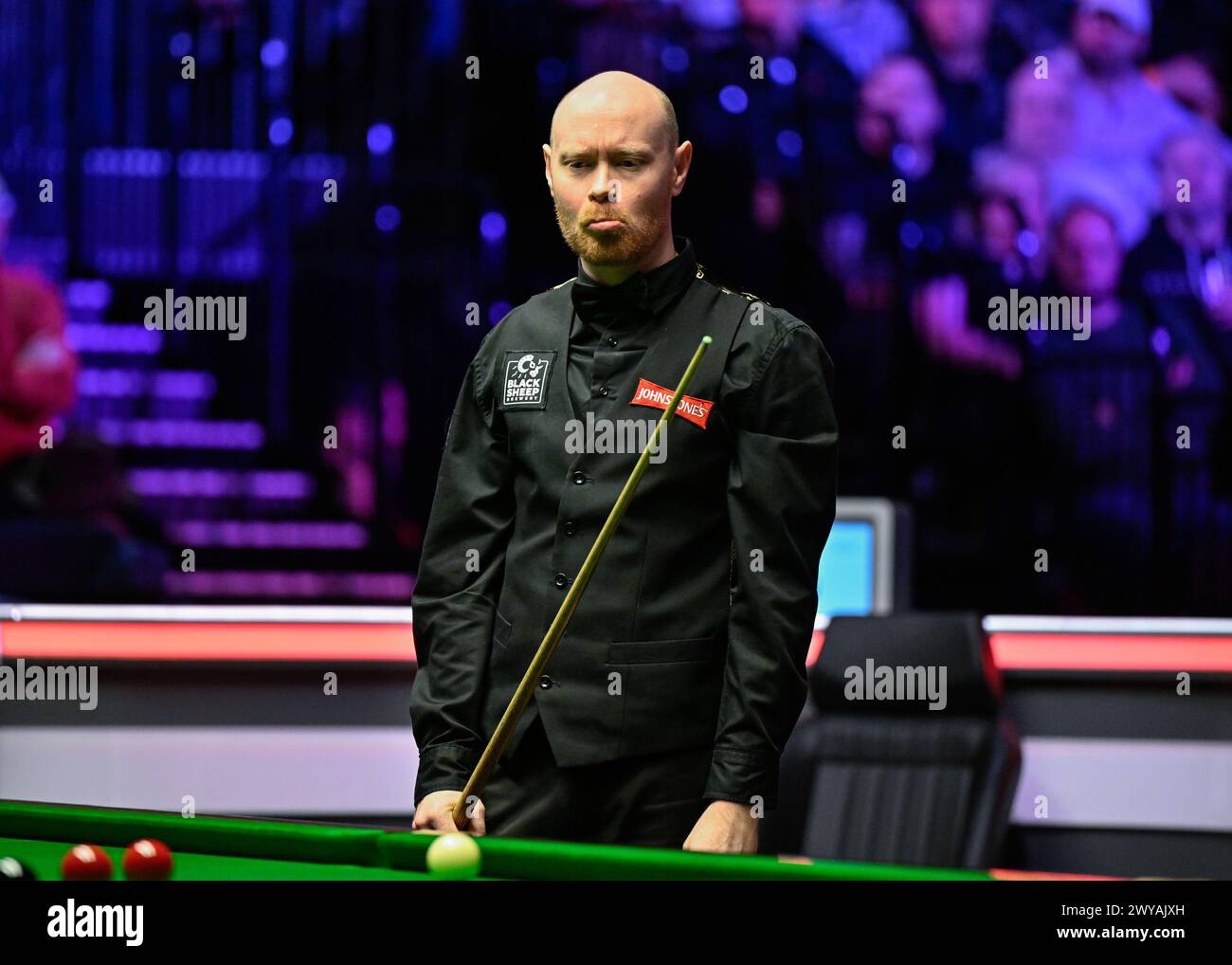 Gary Wilson reacts, during the Johnstone’s Paint Tour Championships at ...