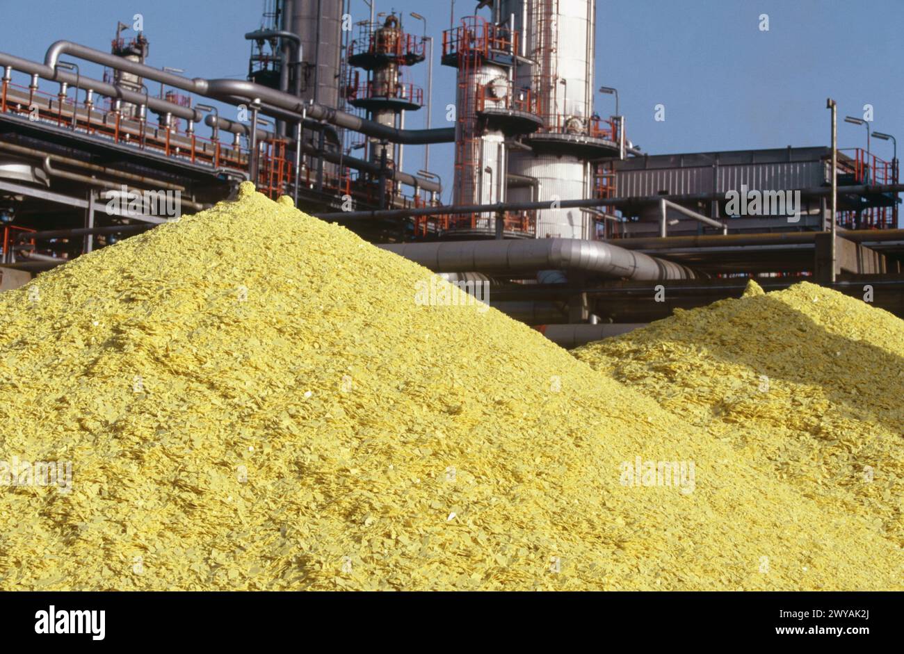 Sulphur at oil refinery. Biscay. Spain Stock Photo - Alamy
