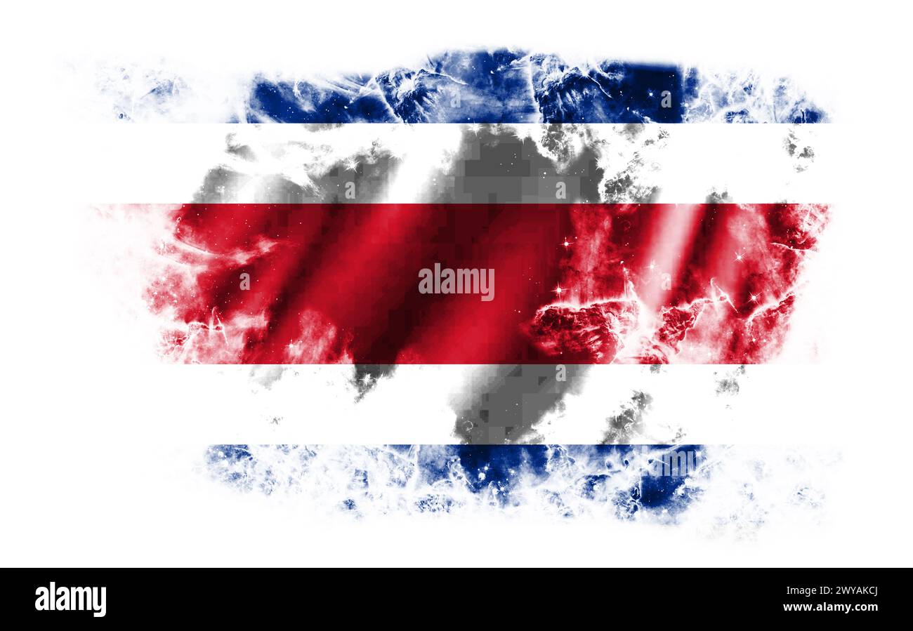 White background with torn flag of Costa Rica Stock Photo - Alamy