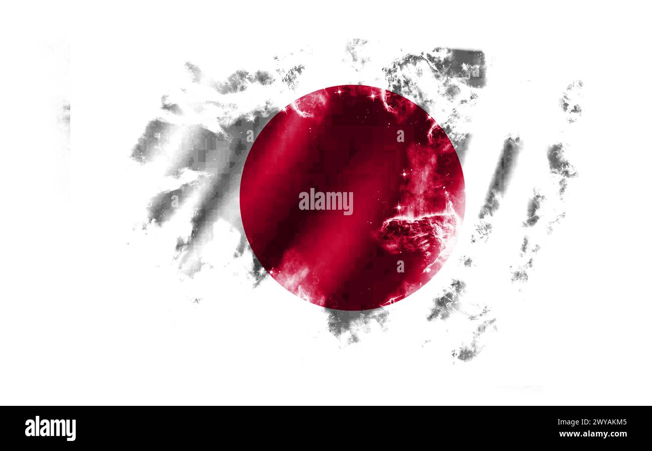 White background with torn flag of Japan Stock Photo - Alamy