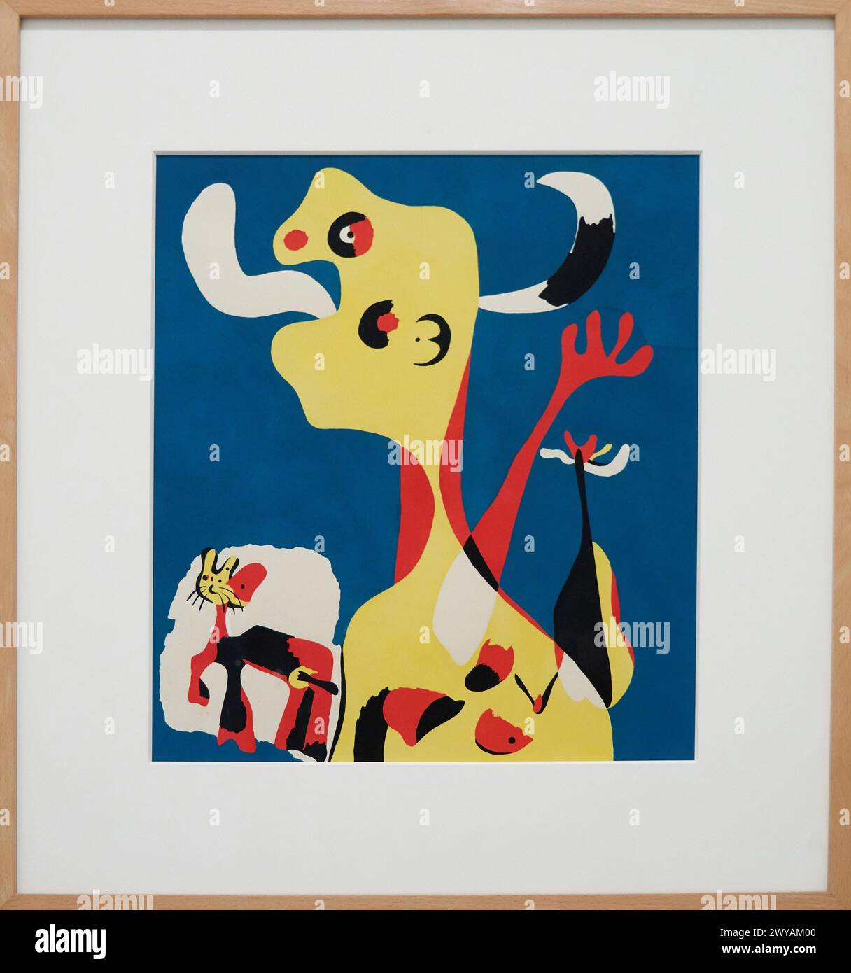 "Woman and Dog in Front of the Moon", 1936, Joan Miró (1893-1983 Stock ...