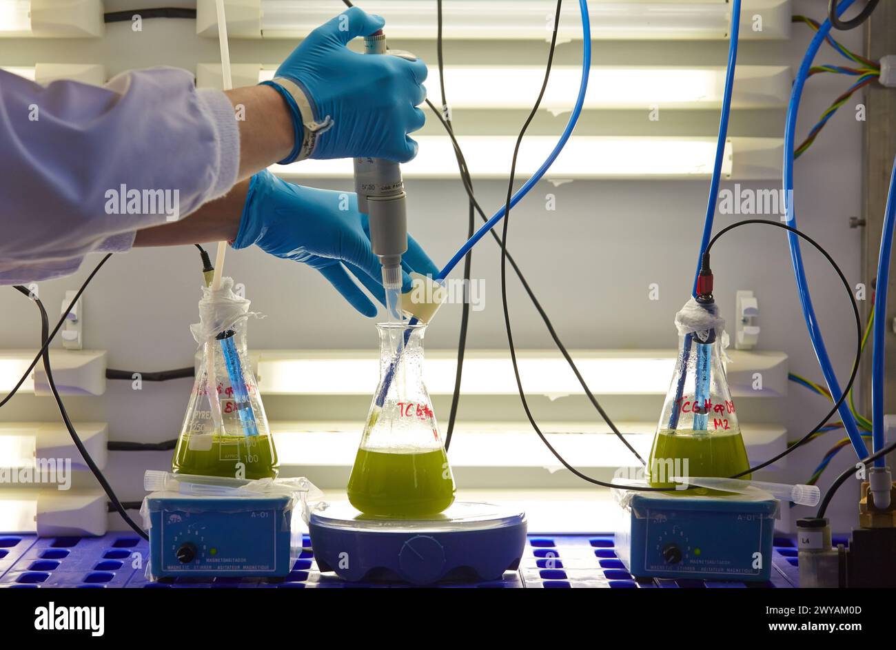 Conical flask and hand and pipette hi-res stock photography and images ...